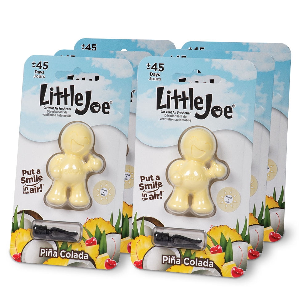 Little Joe 96412-6PK Pina Colada Scent Car Air Freshener Vent Clip ...