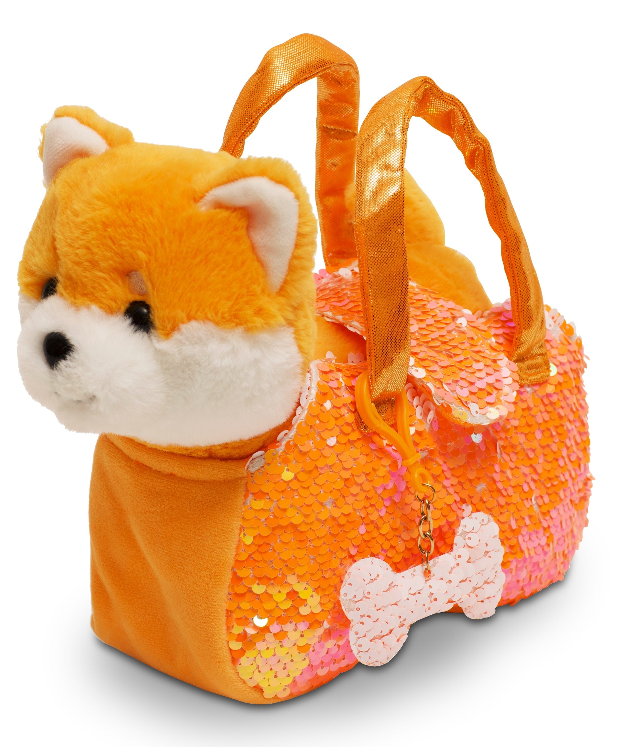 Little Jupiter Pet Plush Set with Bag - Orange Shiba Inu - Walmart.com