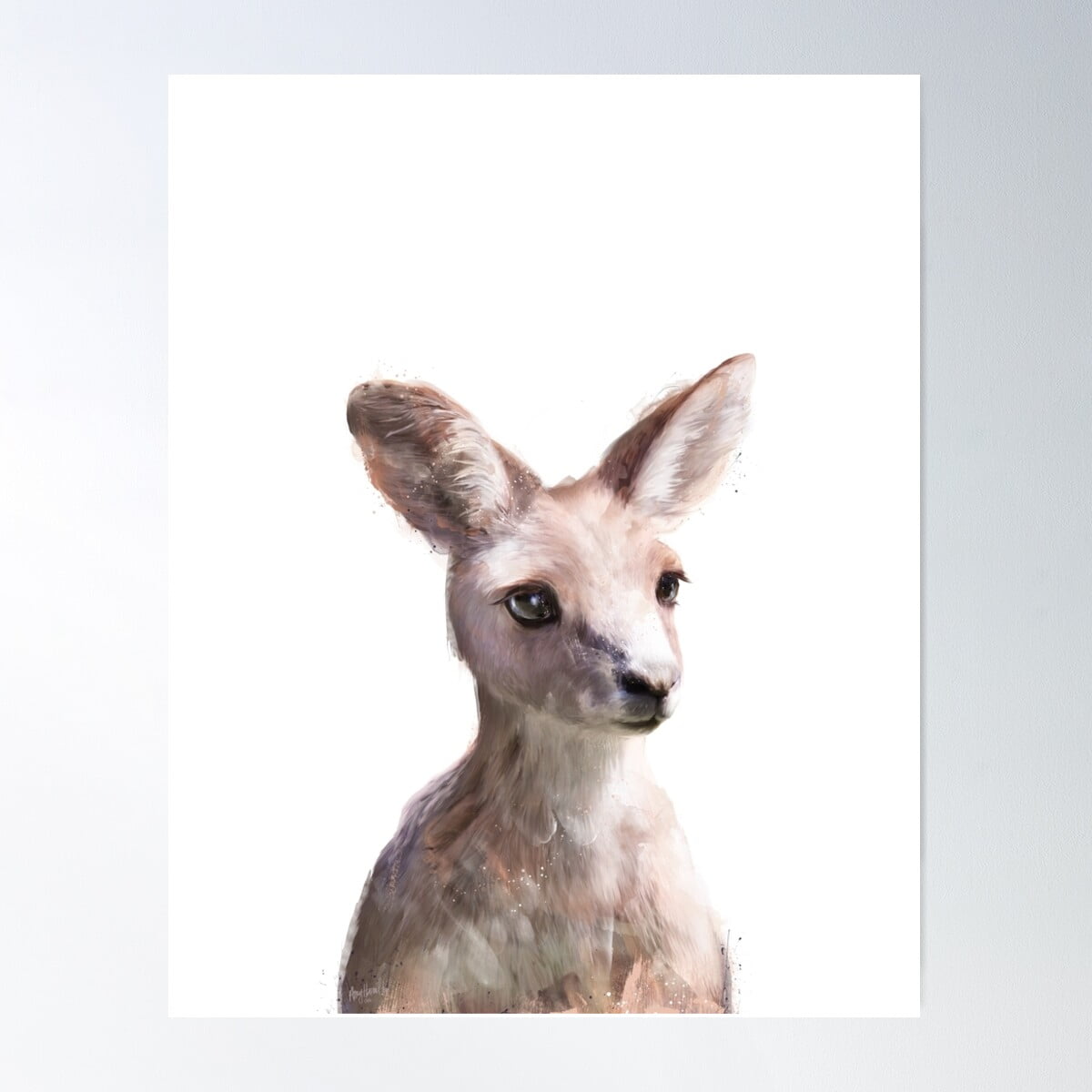 Little Kangaroo Poster Wall Art, Modern Wall Decor For Living Room ...