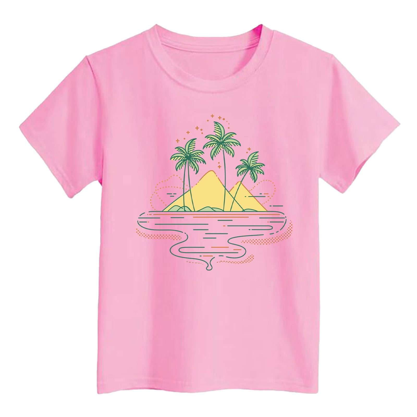 Little Kid Boys Girls' Island Print Casual T Shirt Fashion Kids ...