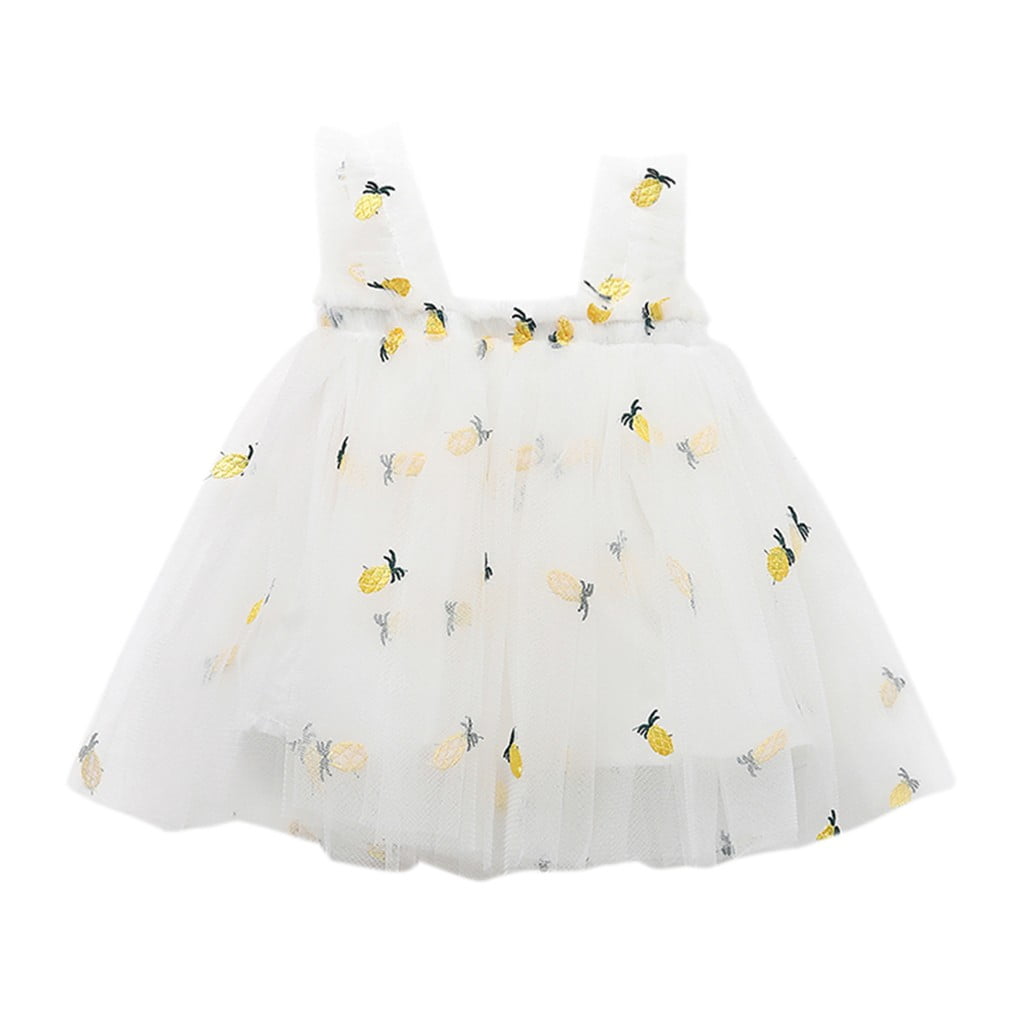 Little Kid Dresses Print Straps Fruit Backless Dress Girl Sleeveless ...