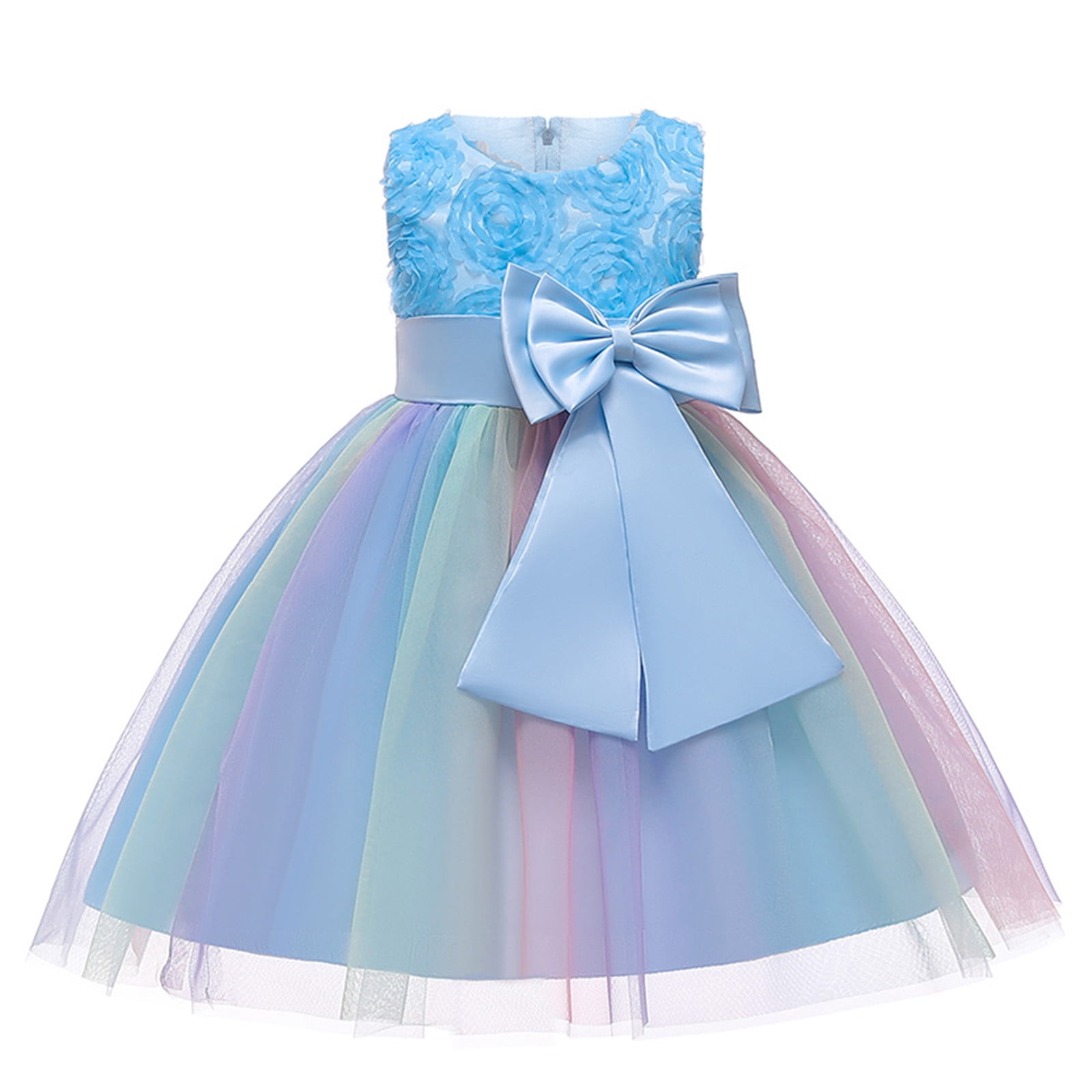 Little Kid Dresses Wedding Gown Girls Princess Bridesmaid Party Pageant ...