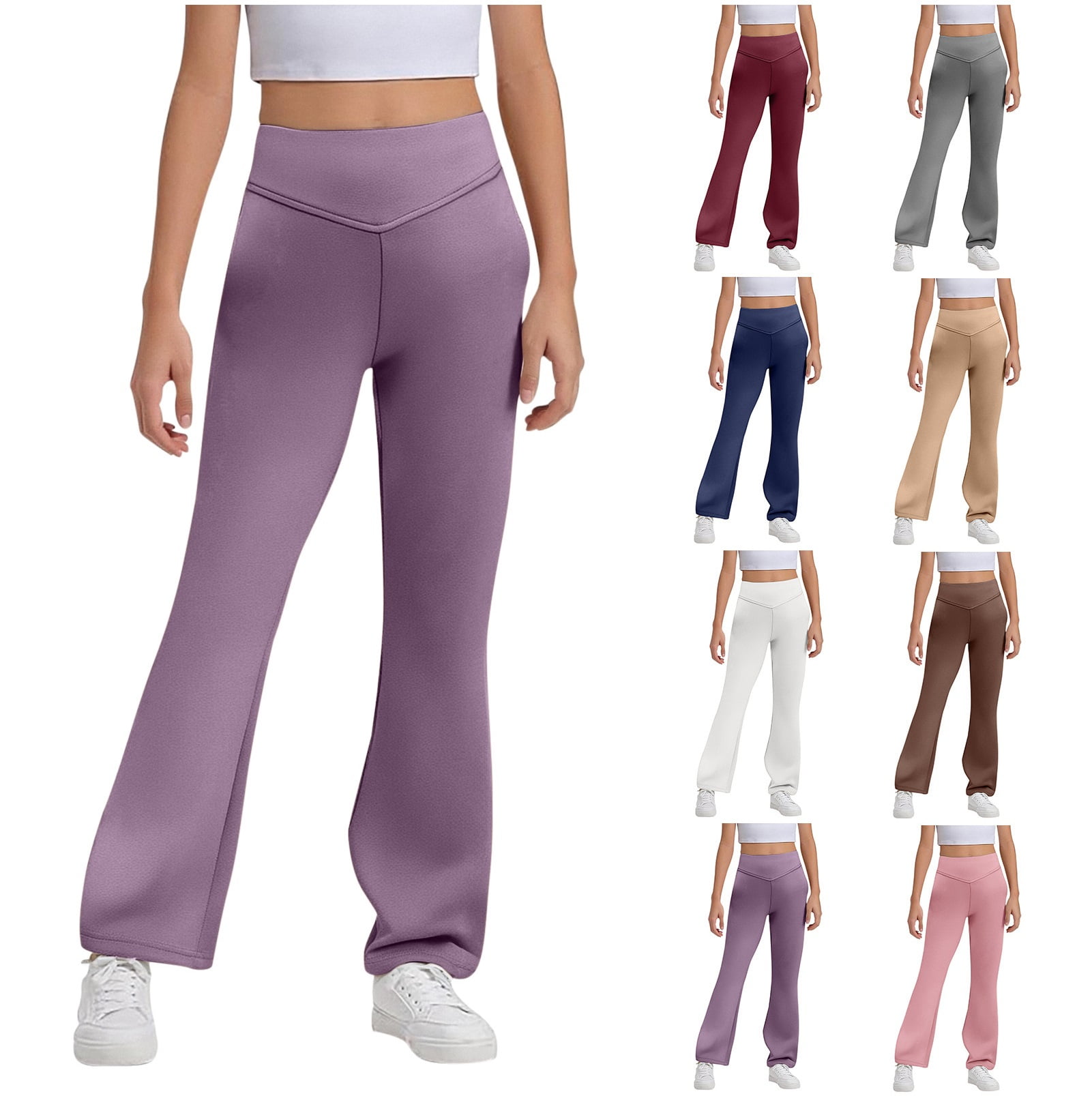 Little Kid Girls' School Uniform Interlock Leg Jegging, Elasticized ...
