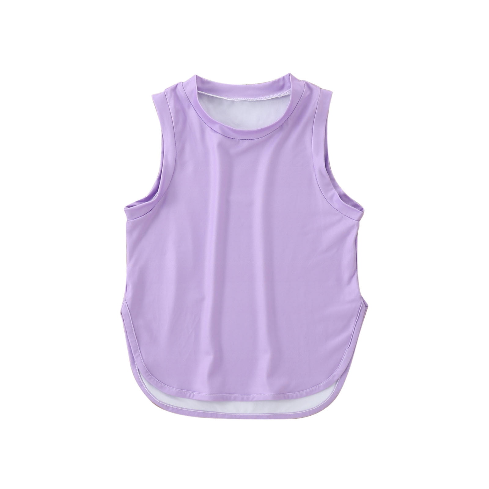 Little Kid Kids Girls Summer Athletic Solid Color Tank Tops Split ...