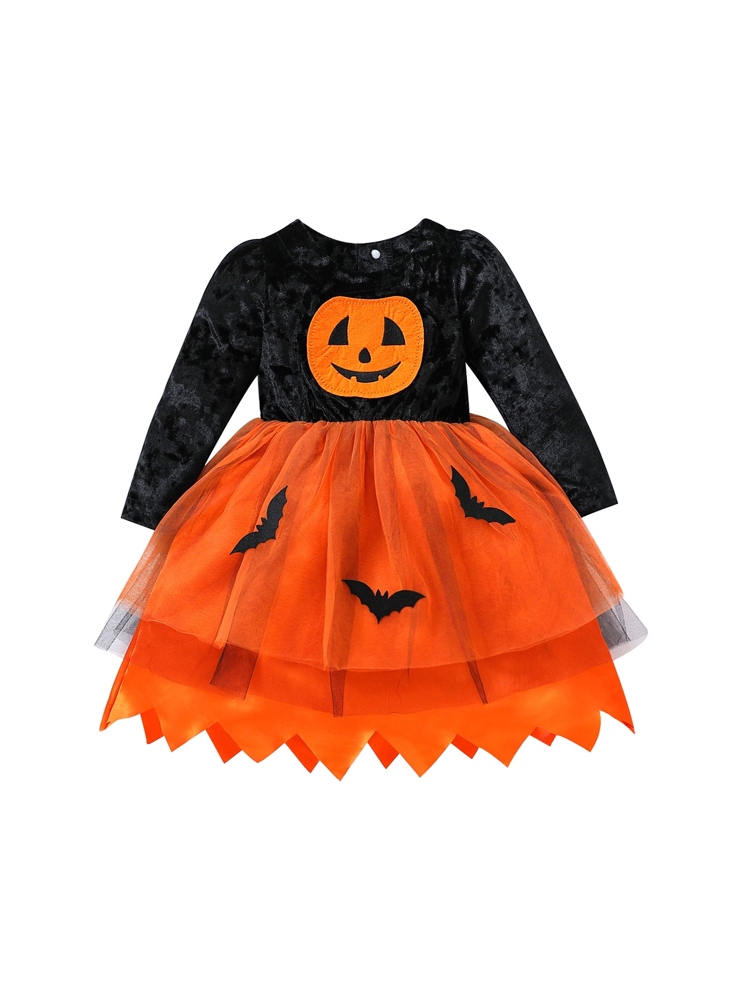 Little Kid Toddler Girl Halloween Dress Pumpkin Bat Long Sleeve Party little-kid-toddler-girl-halloween-dress-pumpkin-bat-long-sleeve-party