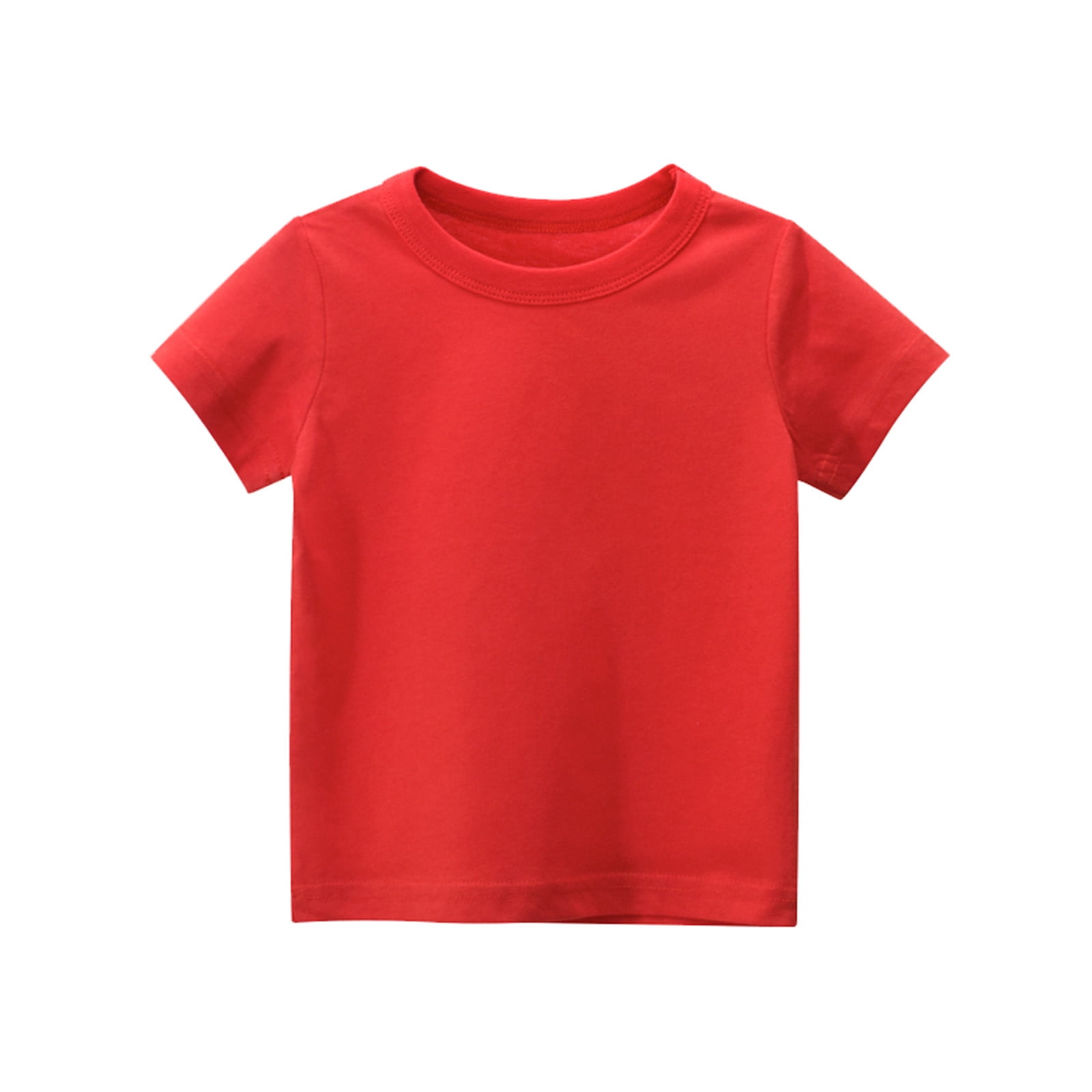 Little Kid Toddler Kids Girls Boys Short Sleeve Basic T Shirt Casual ...