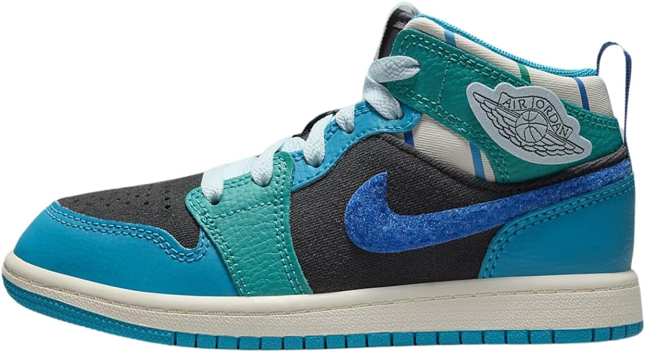 Little Kid's Jordan 1 Mid Anthracite/Glacier Blue (FJ9481 004) - 11.5 ...