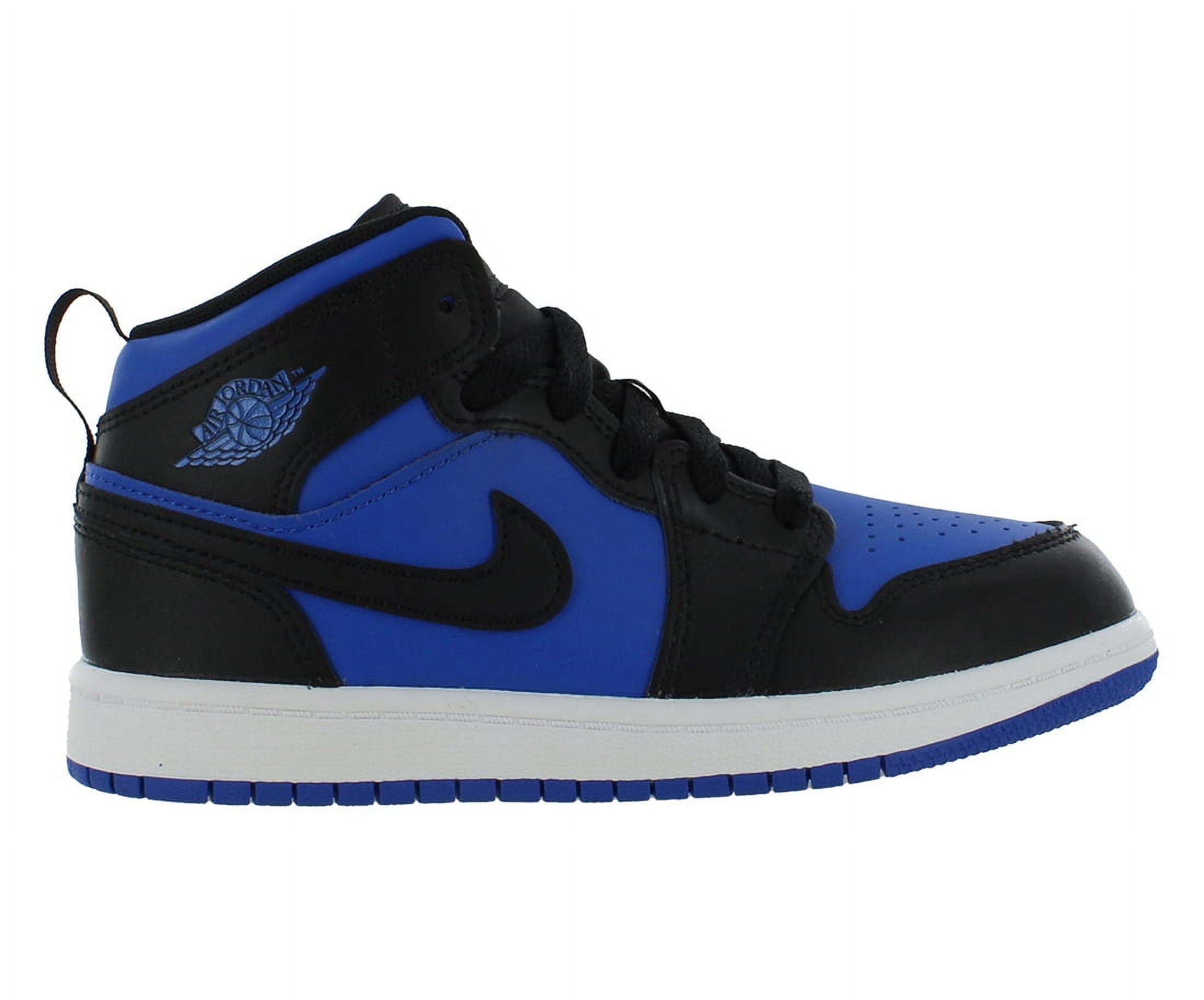 Little Kid's Jordan 1 Mid Black/Royal Blue-Black-White (DQ8424 042) - 1 ...