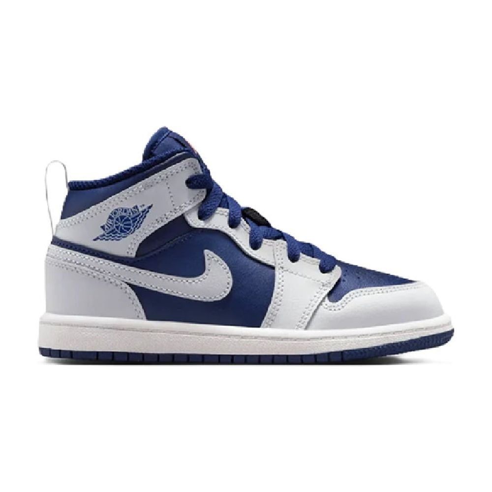 Little Kid's Jordan 1 Mid Blue Void/Pure Platinum (DQ8424 403) - 12 ...