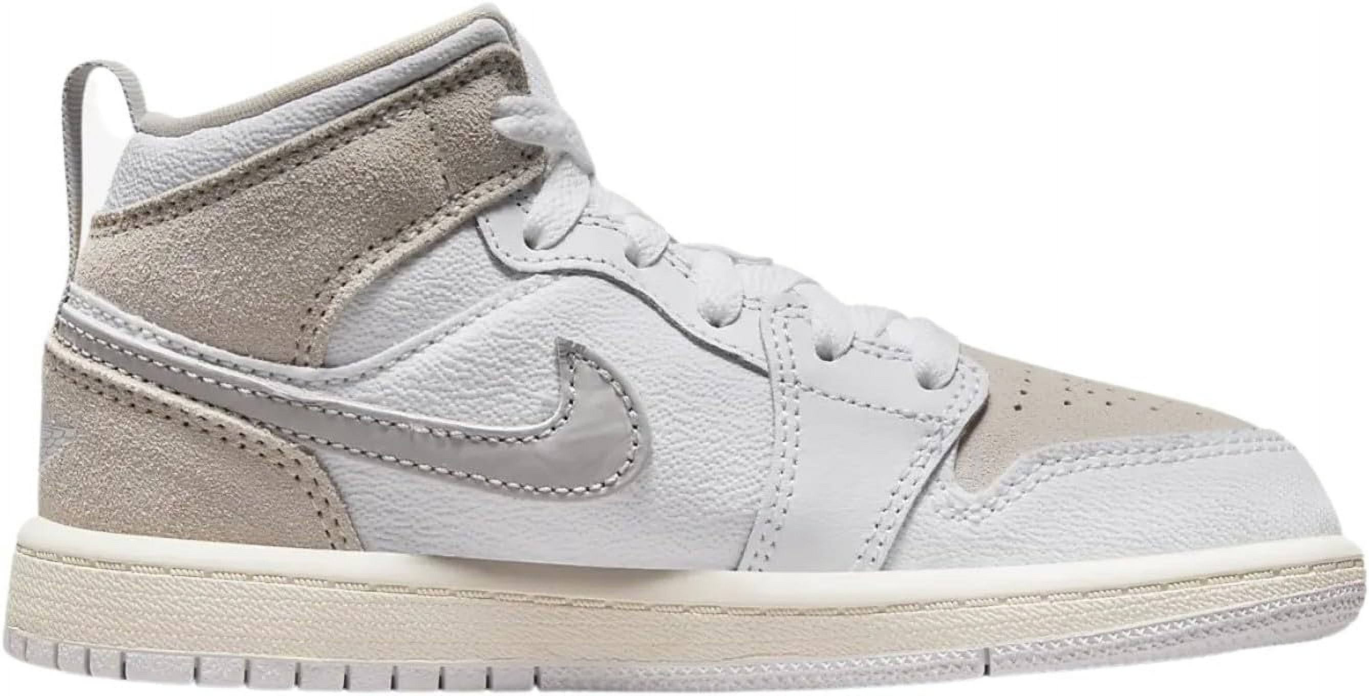 Little Kid's Jordan 1 Mid SE Craft Wht/Lt Orewood Brn-Grey (FB9141 120 ...