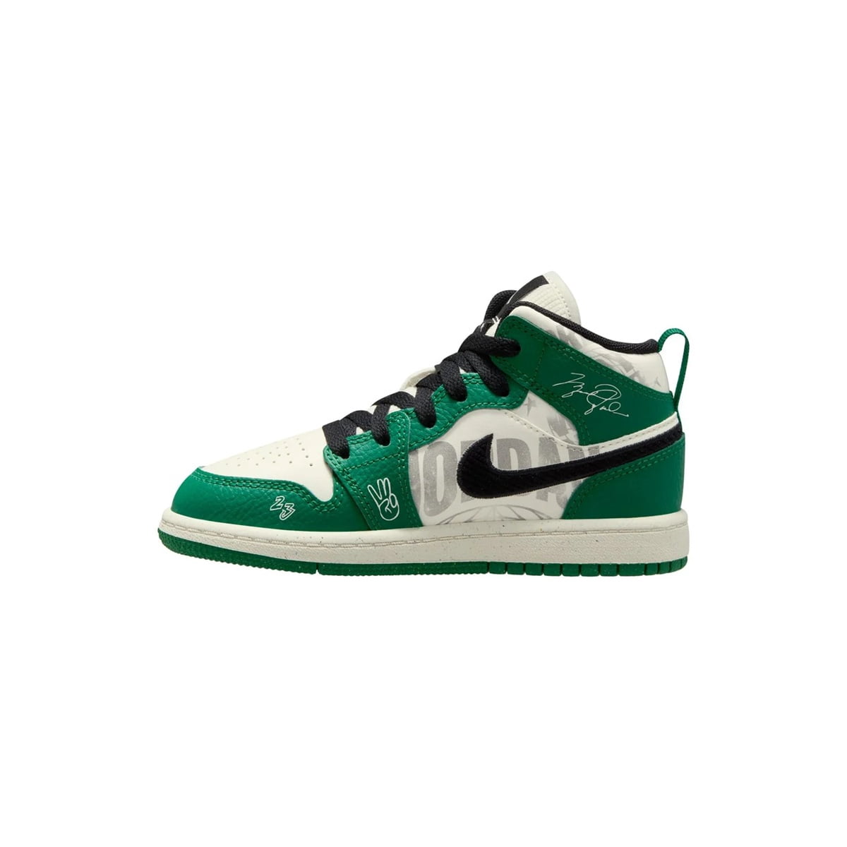 Little Kid's Jordan 1 Mid SE Pine Green/Sail-Black (HF3199 300) - 12 ...