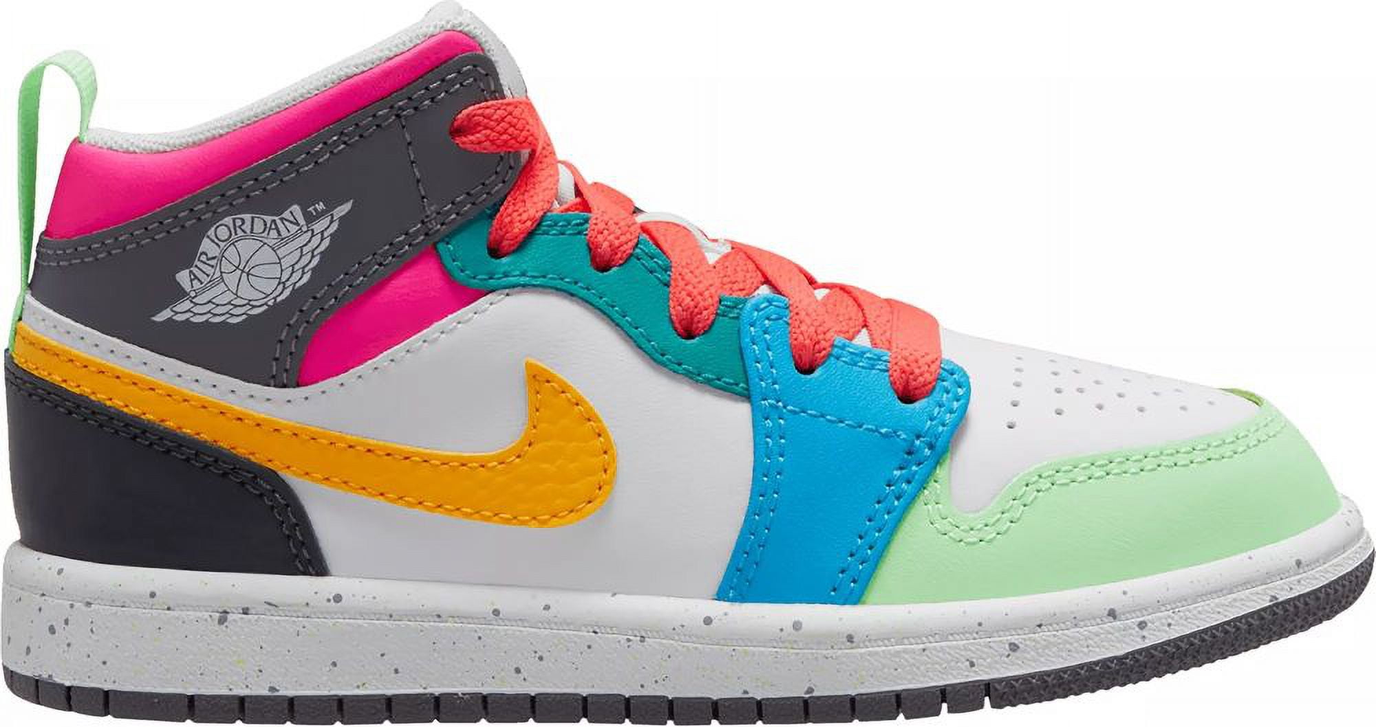 Little Kid's Jordan 1 Mid SE White/Taxi-Dark Shadow (FN1188 100) - 12 ...