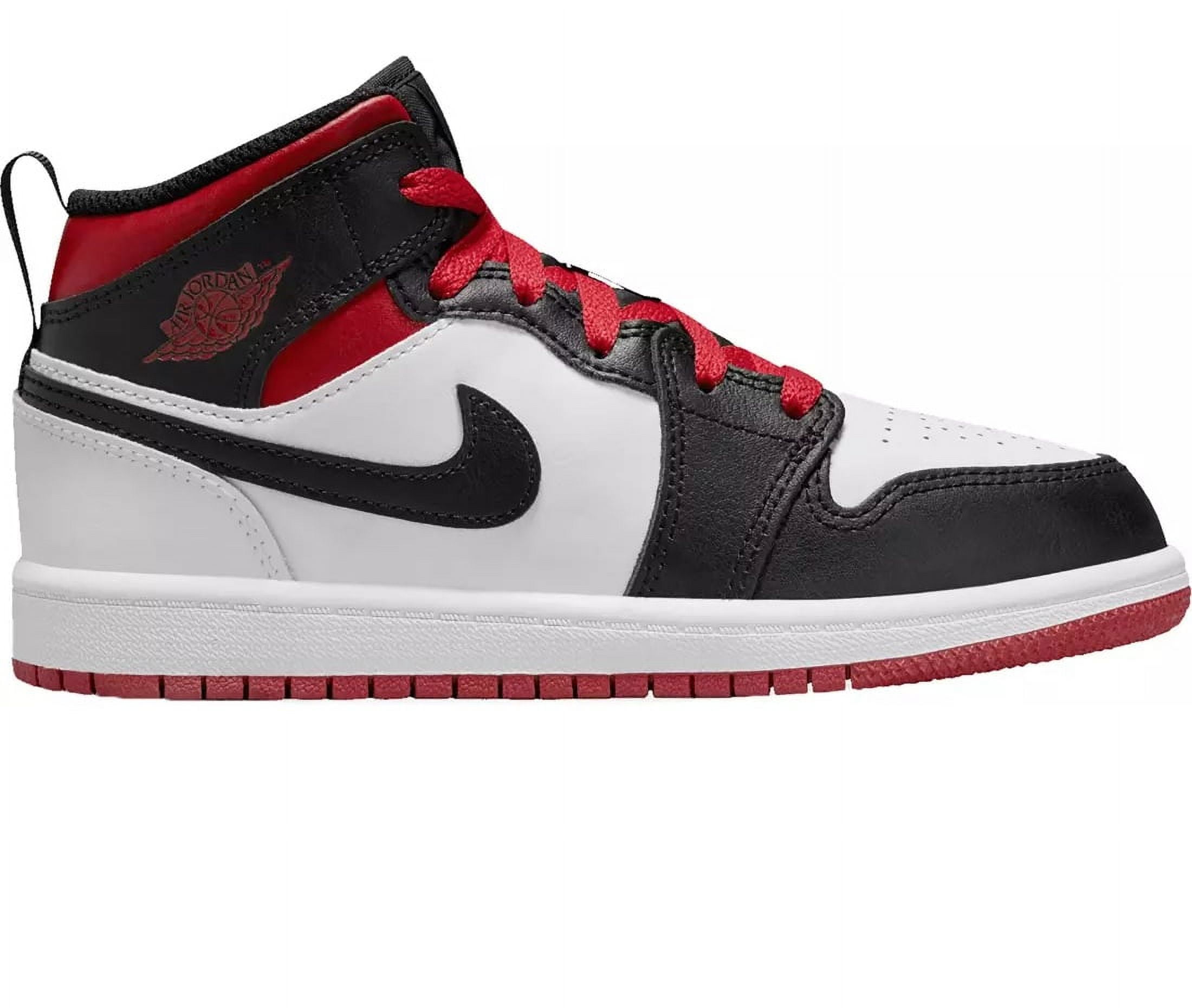 Little Kid's Jordan 1 Mid White/Gym Red-Black (DQ8424 106) - 13.5 ...