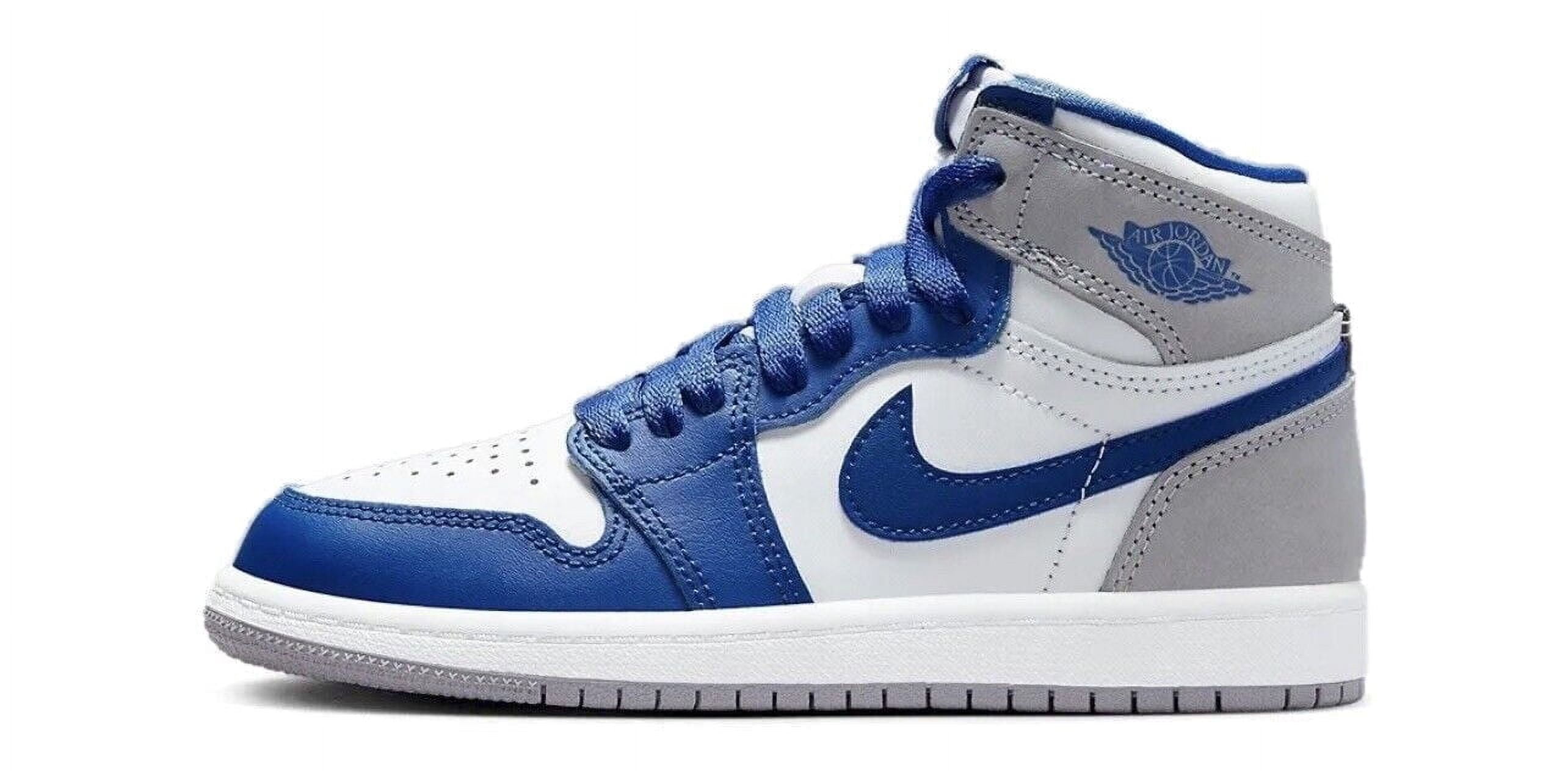 Little Kid's Jordan 1 Retro High OG True Blue/Wht-Cmt Gry (FD1412 410 ...
