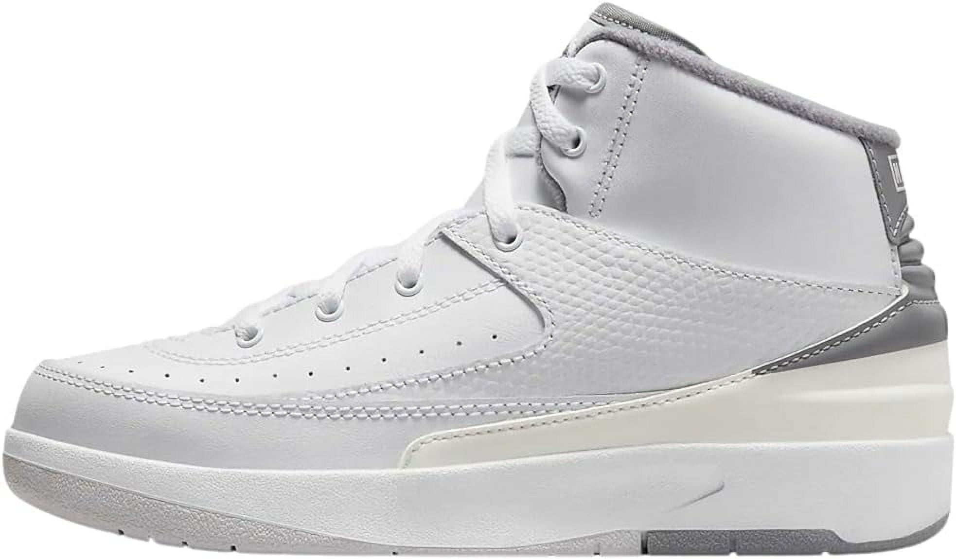 Little Kid's Jordan 2 Retro White/Cement Grey-Sail-Black (DQ8564 100 ...
