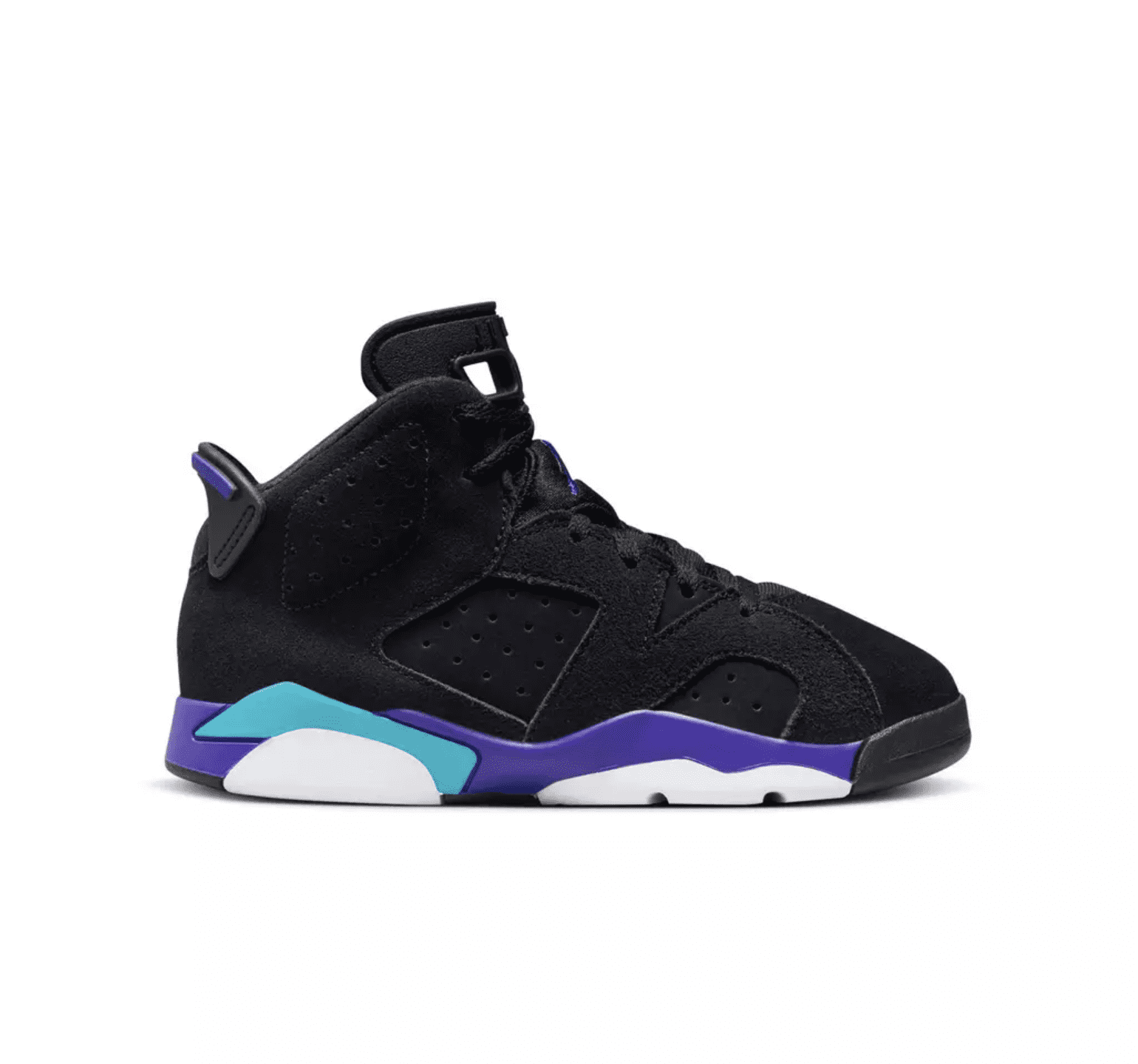 Little Kid's Jordan 6 Retro "Aqua" Black/Bright Cncrd-Aquatn (DV3605 ...