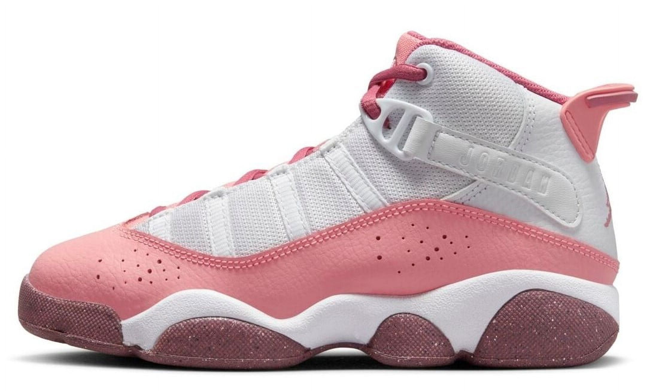 Little Kid's Jordan 6 Rings Coral Chalk/Desert Berry-White (323432 616 ...
