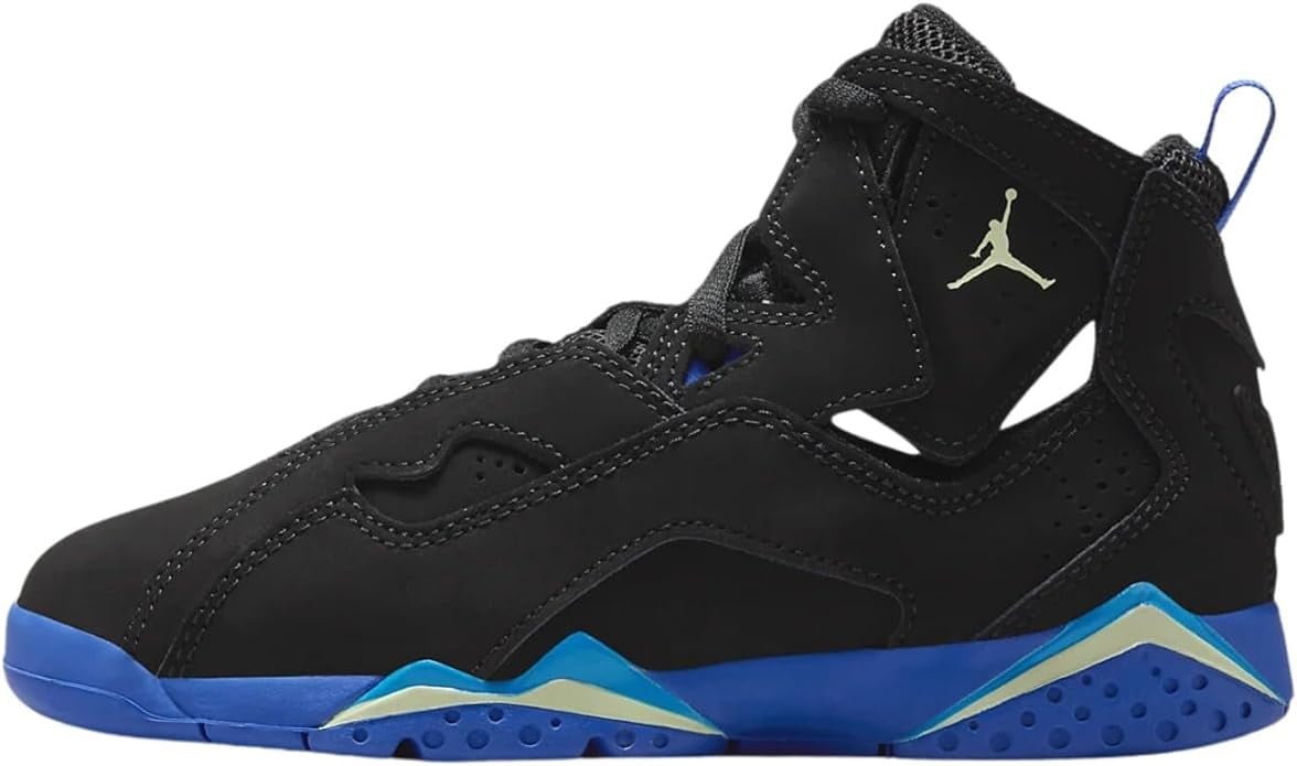 Little Kid's Jordan True Flight Black/Barely Volt-Hyper Royal (343796 ...