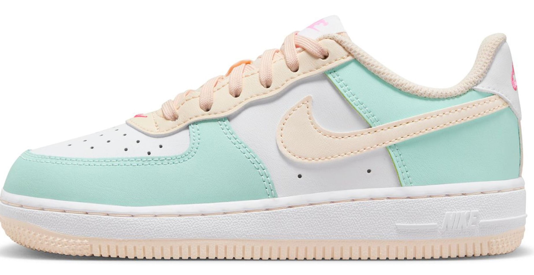 Little Kid's Nike Air Force 1 Low Jade Ice/Guava Ice-White (FJ3484 300 ...