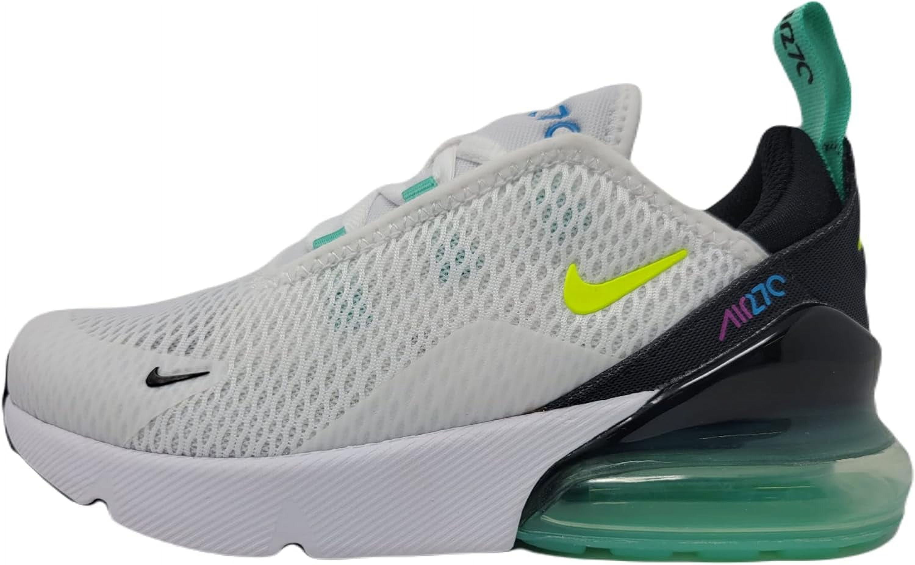 Little Kid's Nike Air Max 270 White/Volt-Black-Laser Blue (DX3348 100 ...