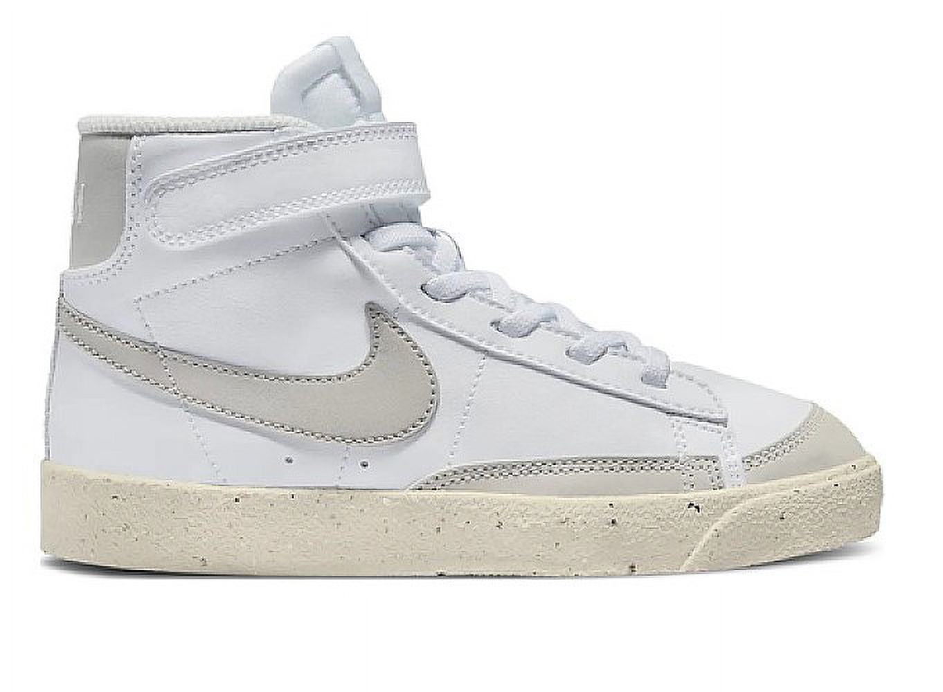 Little Kid's Nike Blazer Mid '77 SE White/Light Bone-Volt (DM0999 100) - 13 - Walmart.com