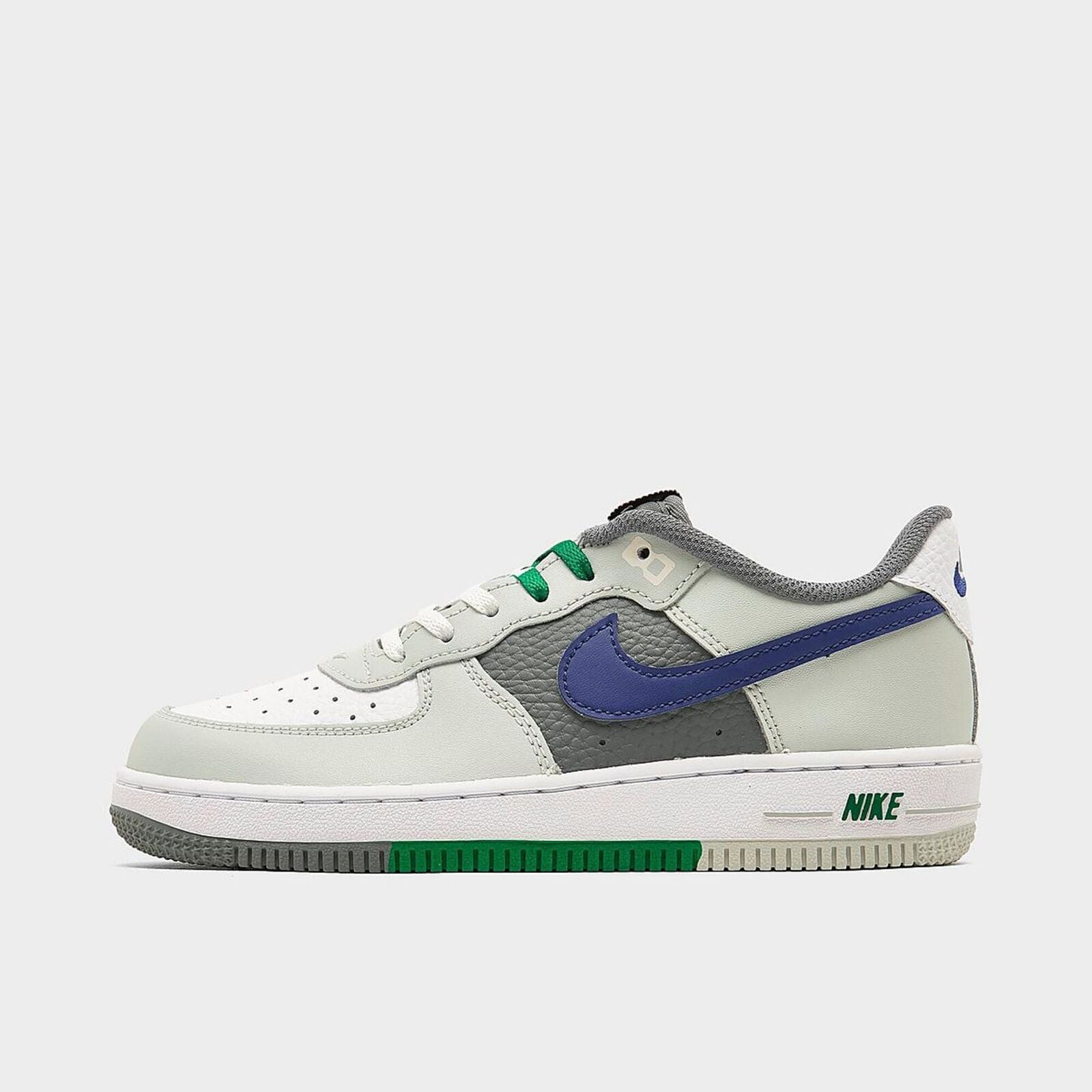 Little Kid's Nike Force 1 LV8 Light Silver/Deep Royal Blue (FB9501 001 ...