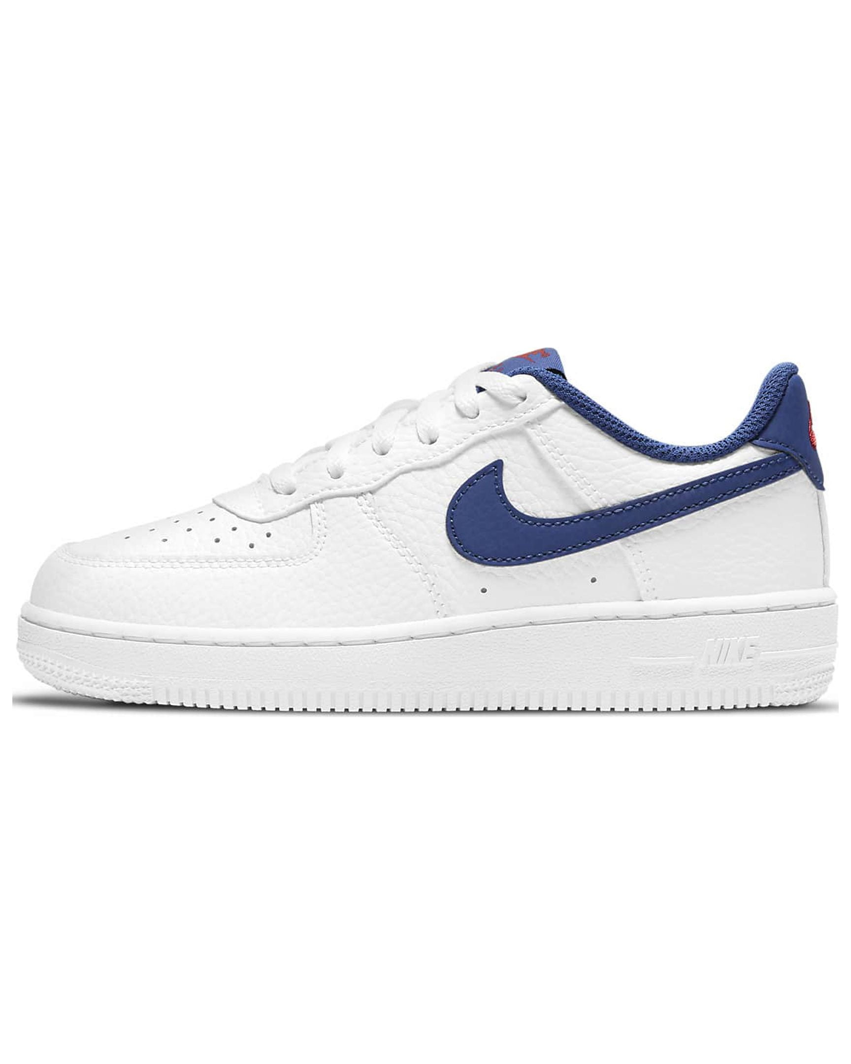 Little Kid's Nike Force 1 White/Deep Royal Blue (CZ1685 101) - 12.5 ...