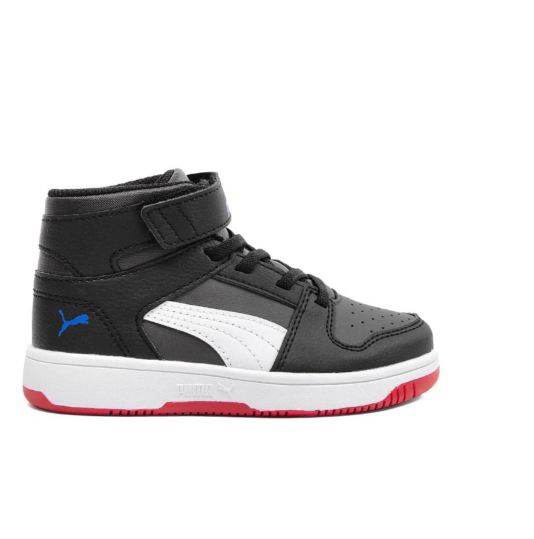 Little Kid's Puma Rebound Layup SL V Dark Coal-White-Black-Blue (370488 ...