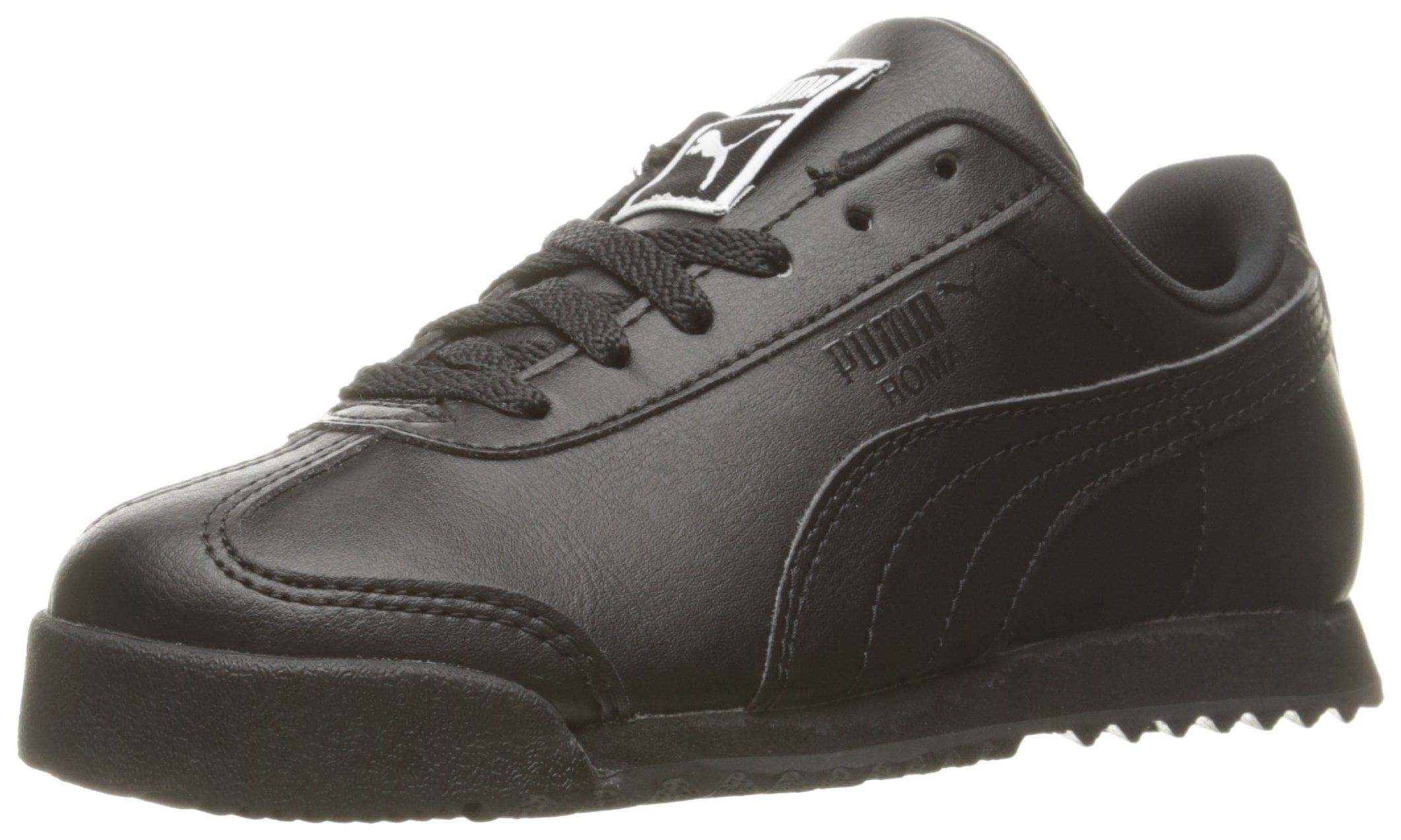 PUMA Little Kid's Roma Basic Shoes, Black Synthetic with Rubber Sole ...