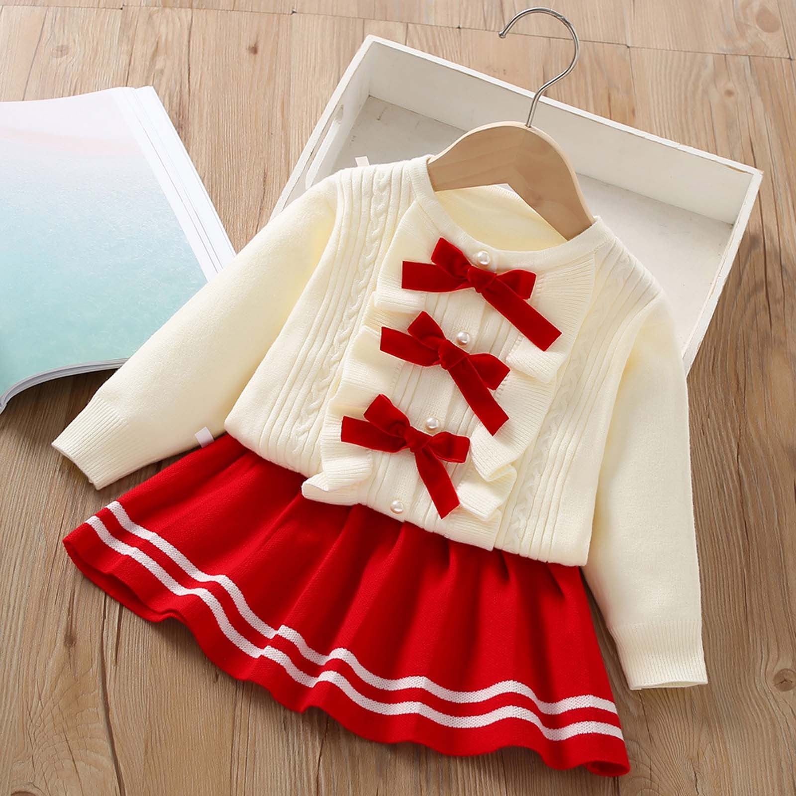 Little Kids Clothes Set Girls Fall Winter Long Sleeve Trendy Cute Soft ...
