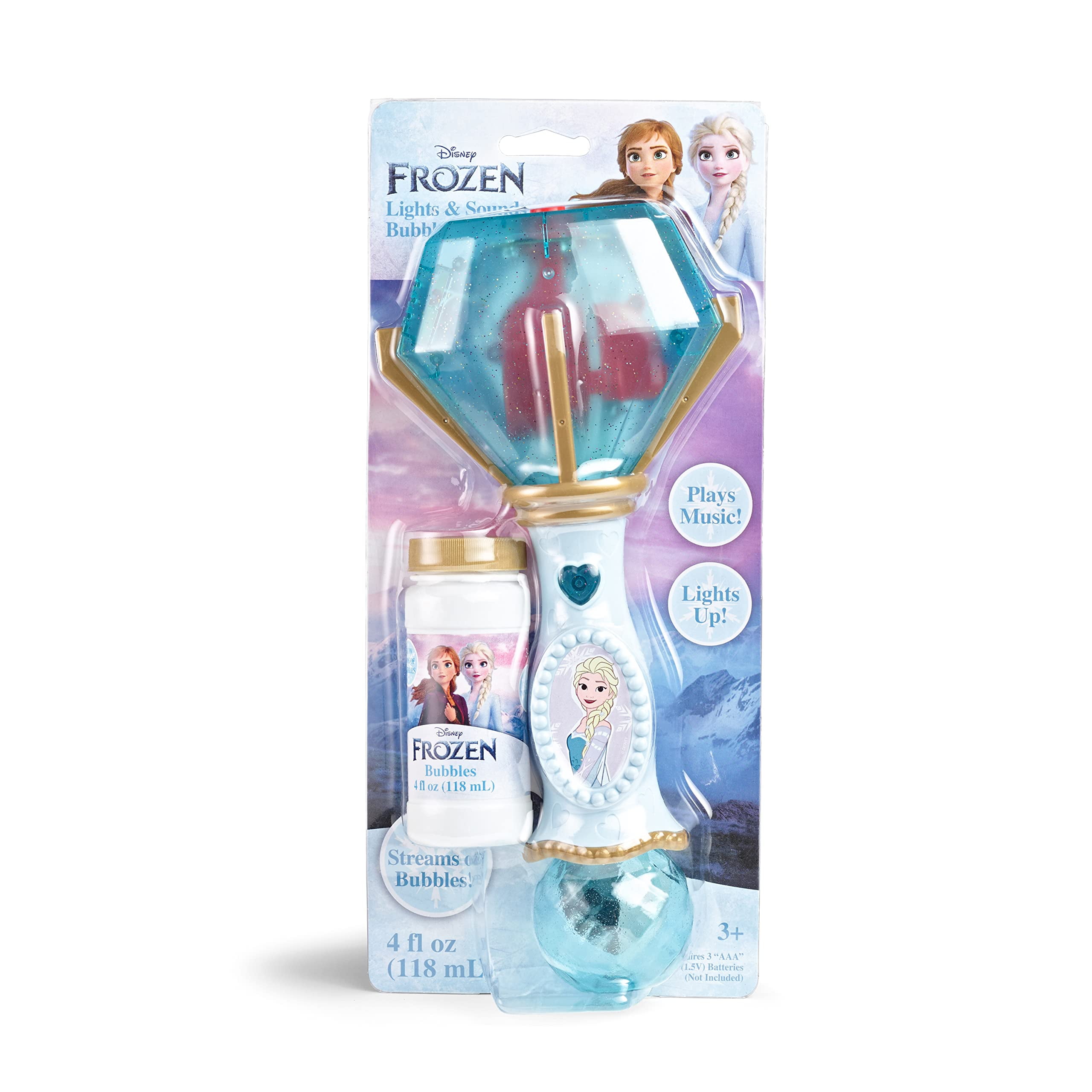 Little Kids Disney Frozen Elsa Light and Sound Musical Bubble Wand ...