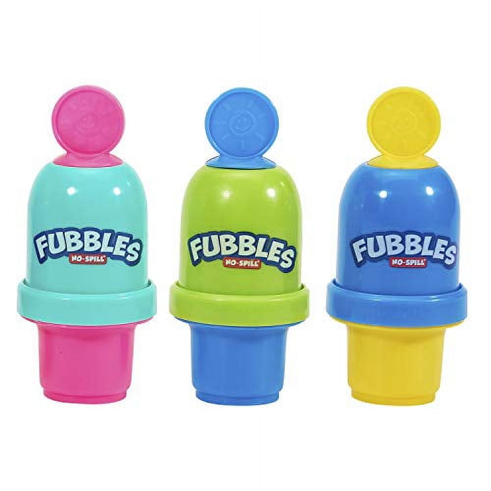 Little Kids Fubbles No-Spill Bubble Toy Play Set for Toddlers, 3-Piece ...