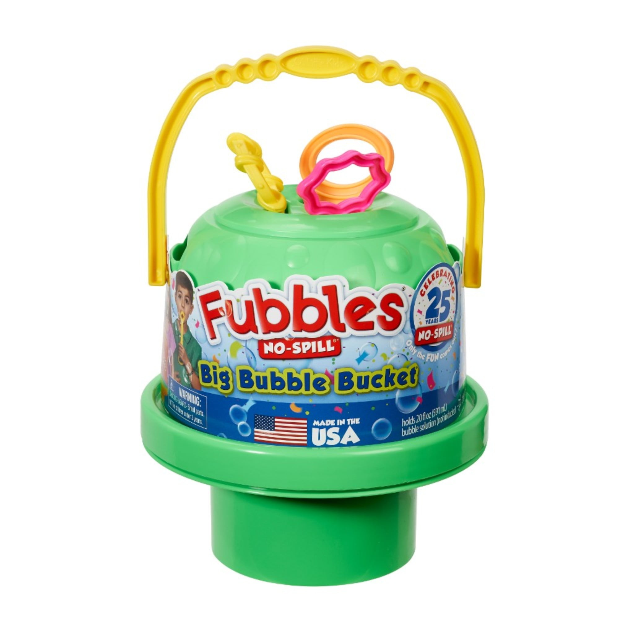 Little Kids - Fubbles No Spill Big Bubble Bucket, Green - Walmart.com