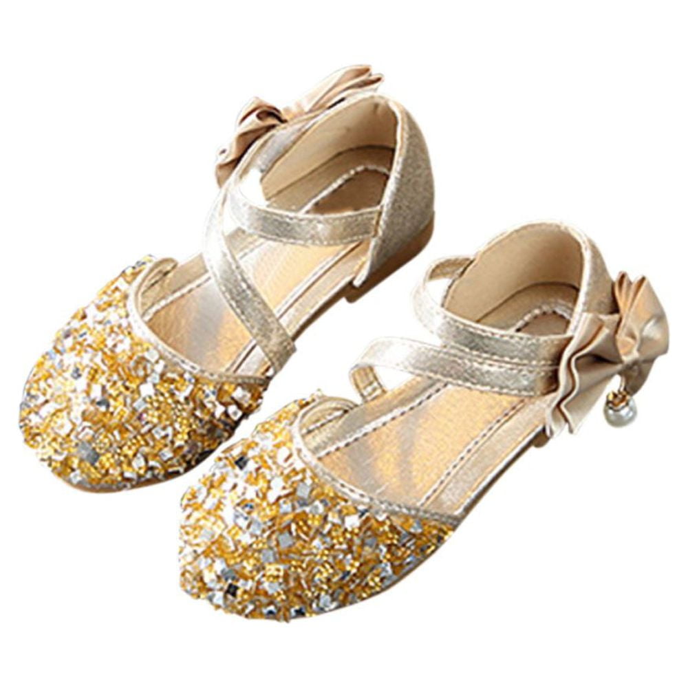 Little Kids Girls Dress Pumps Glitter Sequins Princess Low Heel Mary Party Dance Shoes ...