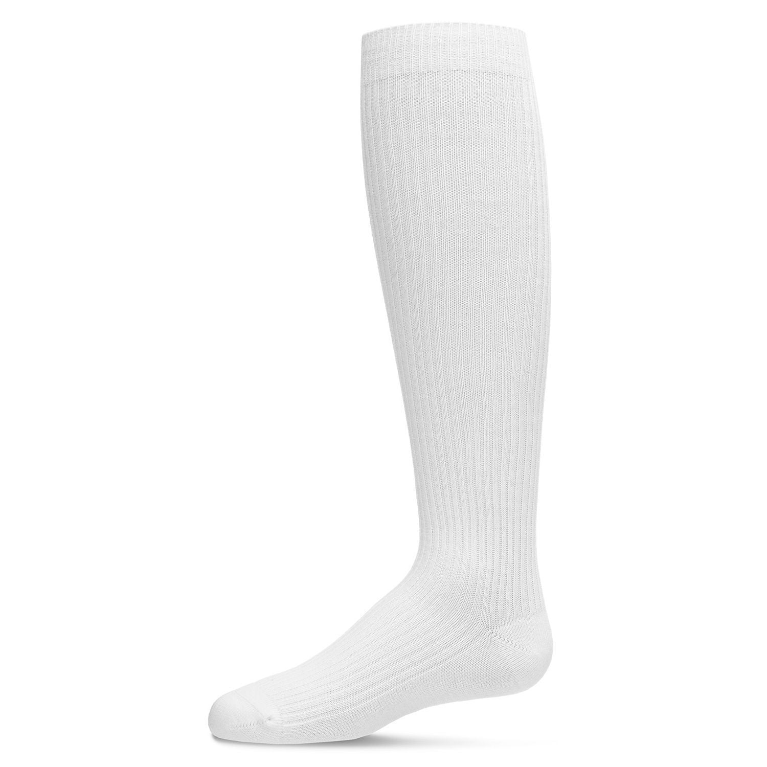 Little Kids Thin Ribbed Girls Cotton Blend Knee High Sock Color: White ...