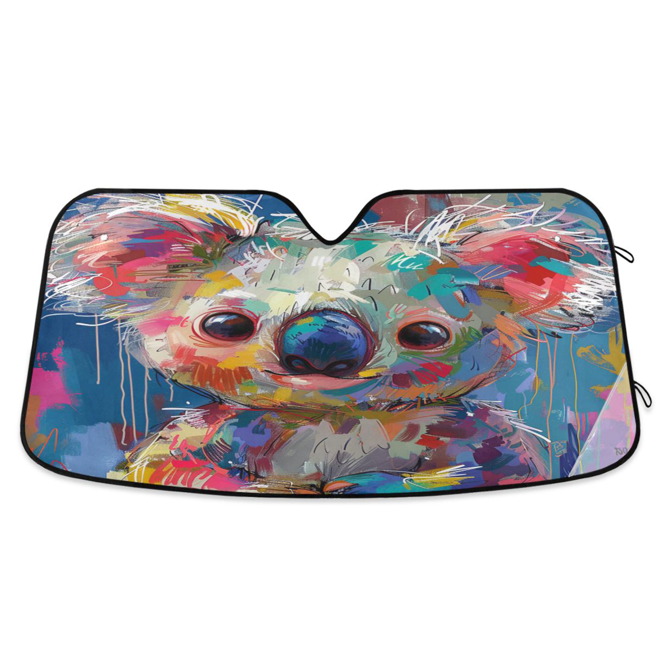 Little Koala Oil Painting Windshield Sun Shade Automobile Visor ...