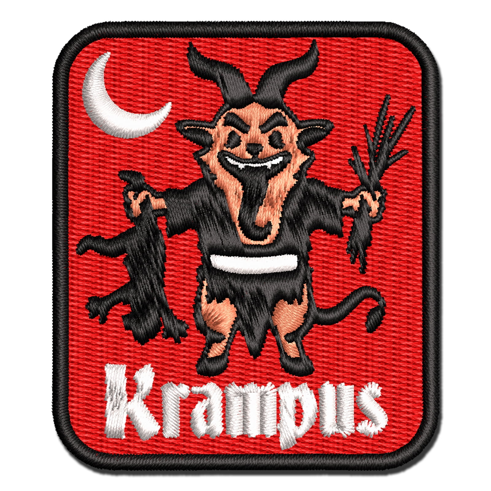 Little Krampus Christmas Monster Taking Child Demon Devil Applique ...