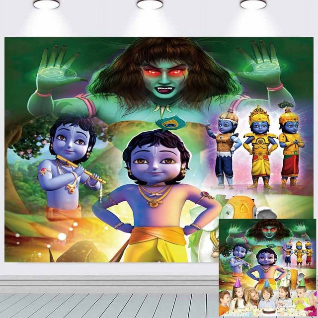 Little Krishna Backdrop Banner Party Supplies Poster Movie Theme ...