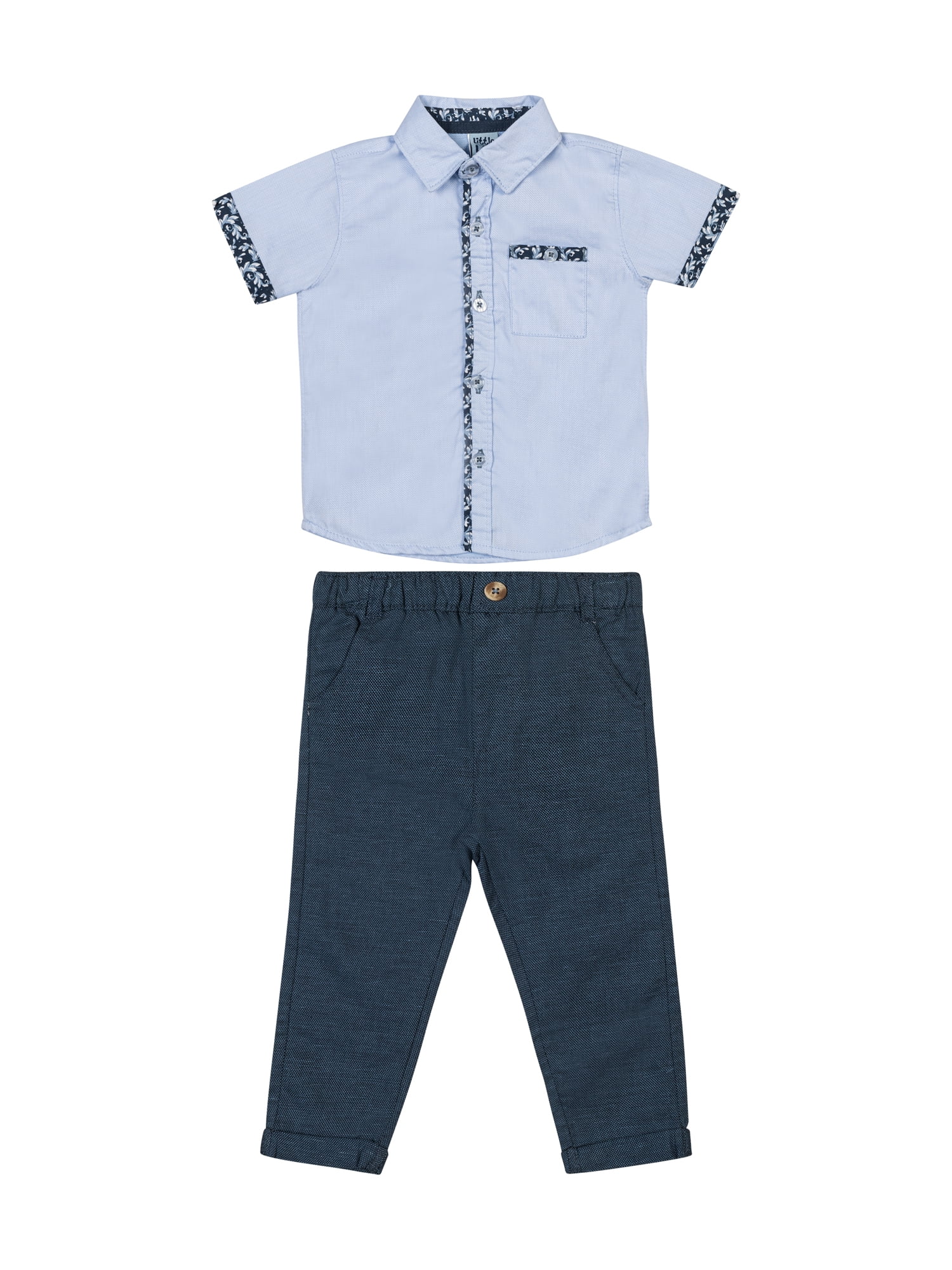 Little Lad Infant Boys' Short Sleeve Shirt and Pant, 2-Piece Set, Sizes ...