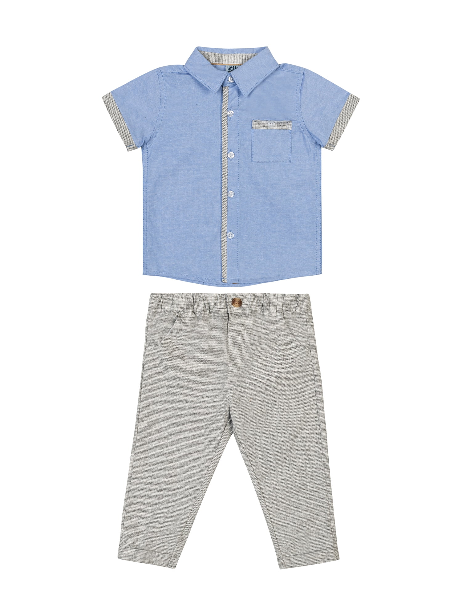 Little Lad Infant Boys' Short Sleeve Shirt and Pant, 2-Piece Set, Sizes ...