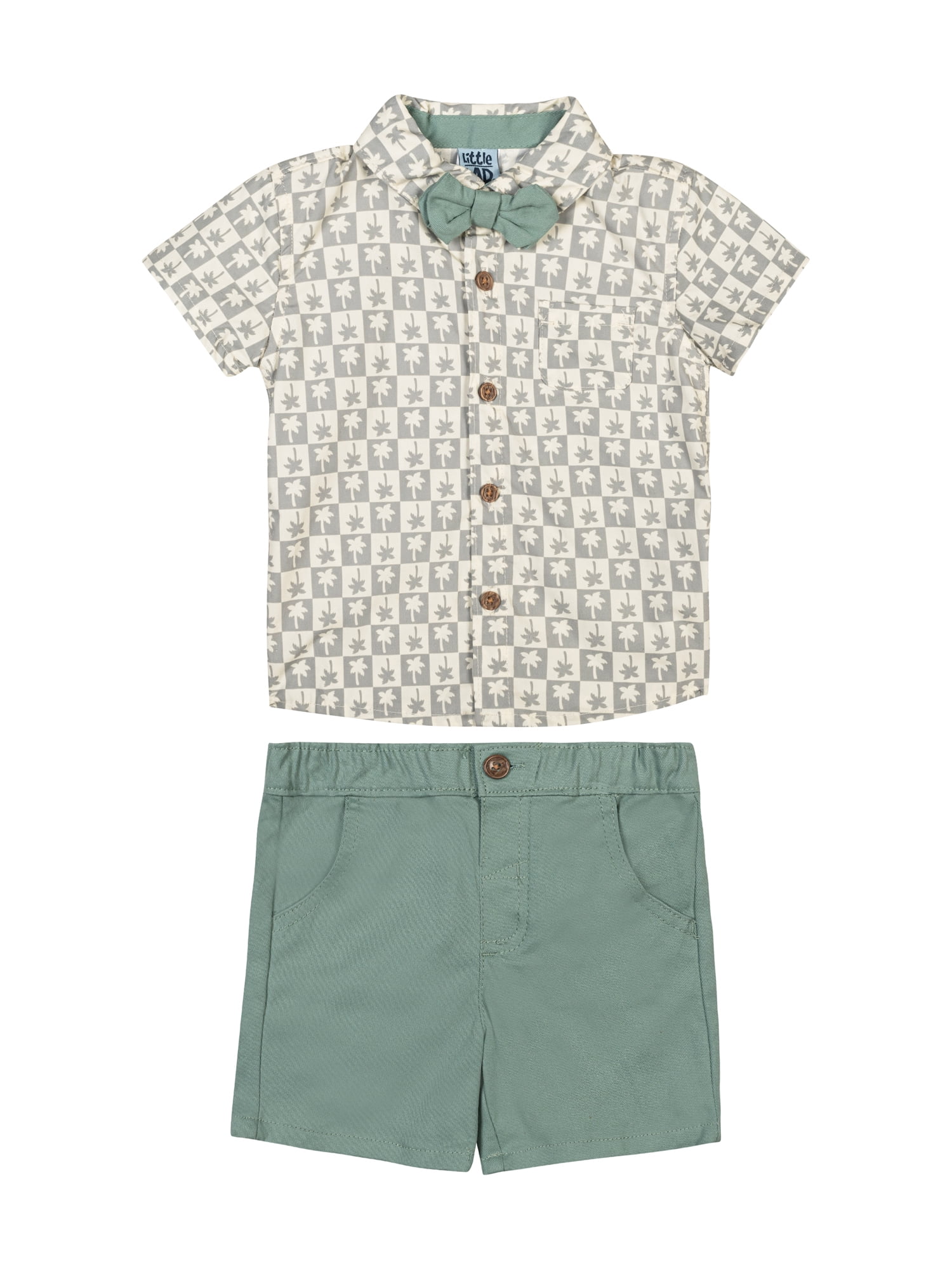 Little Lad Infant Boys' Short Sleeve Shirt and Short, 2-Piece Set ...