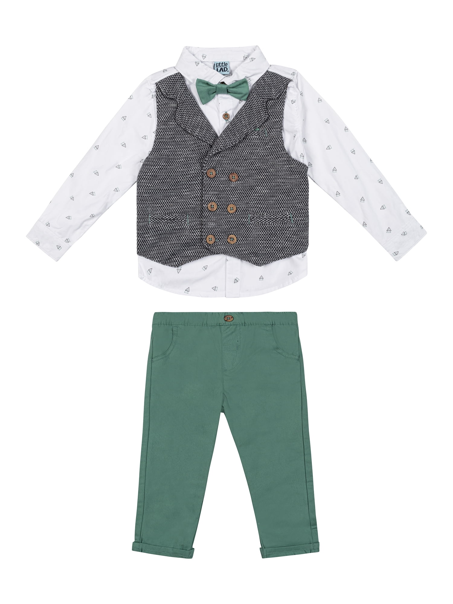 Little Lad Toddler Boys' Mock Vest and Pant, 3-Piece Set, Sizes 2T-4T ...