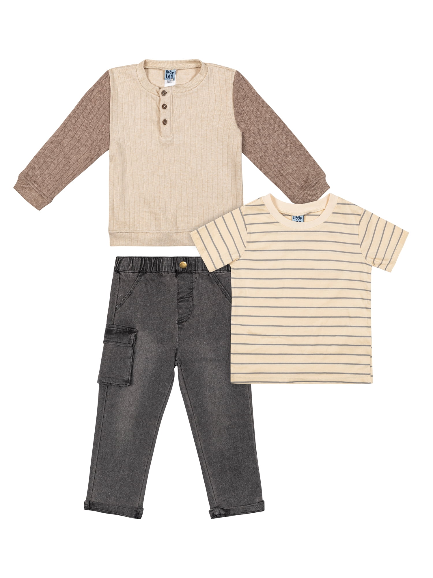 Little Lad Toddler Boys' Tee and Pant, 3-Piece Set, Sizes 2T-4T ...