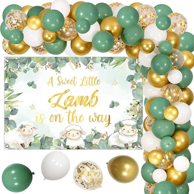 Little Lamb Baby Shower Decorations, A Sweet Little Lamb Is On The Way ...