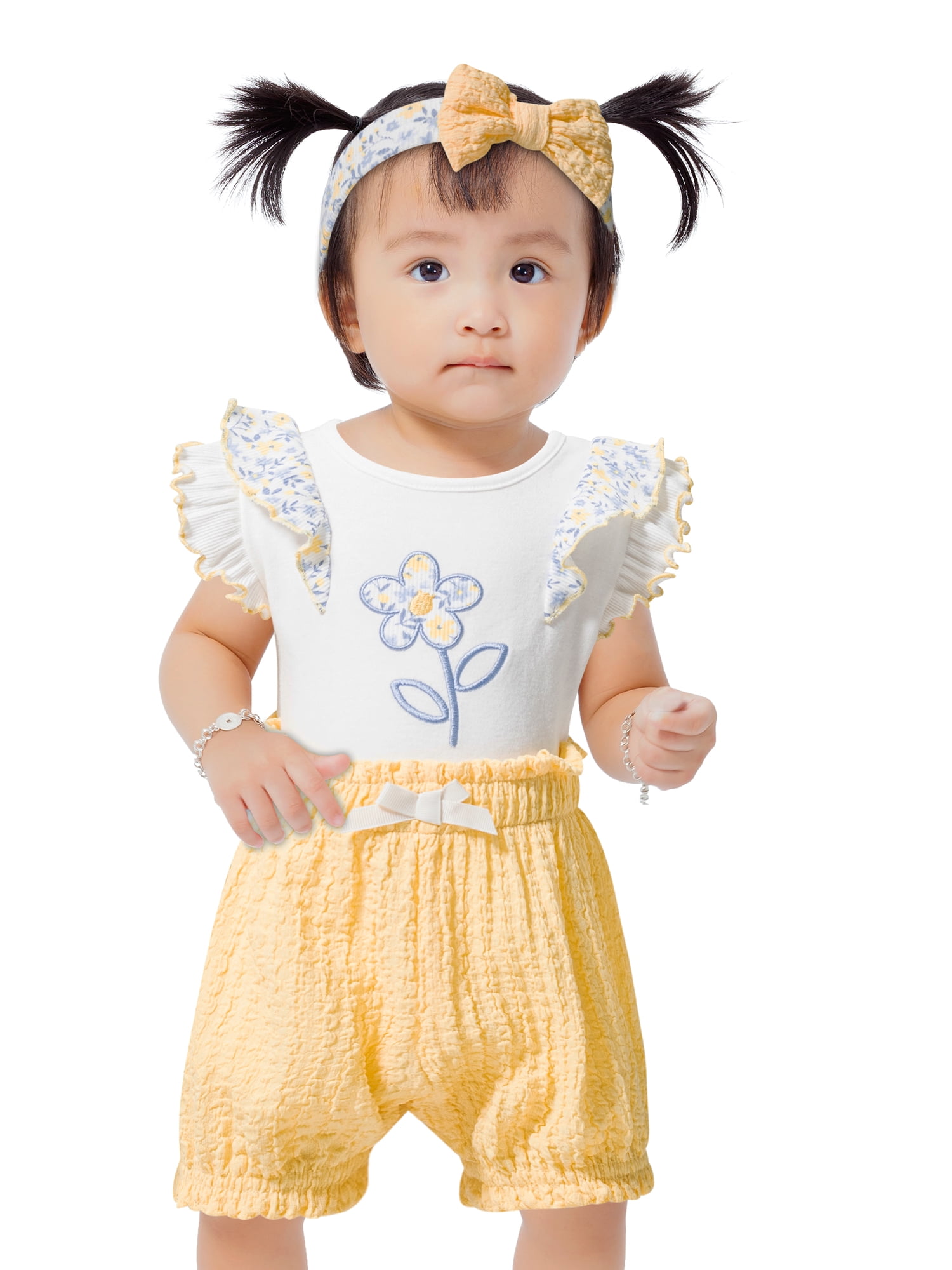 Little Lass Baby Girls' Bodysuit, Bloomer and Pant , 3-Piece Set, Sizes ...