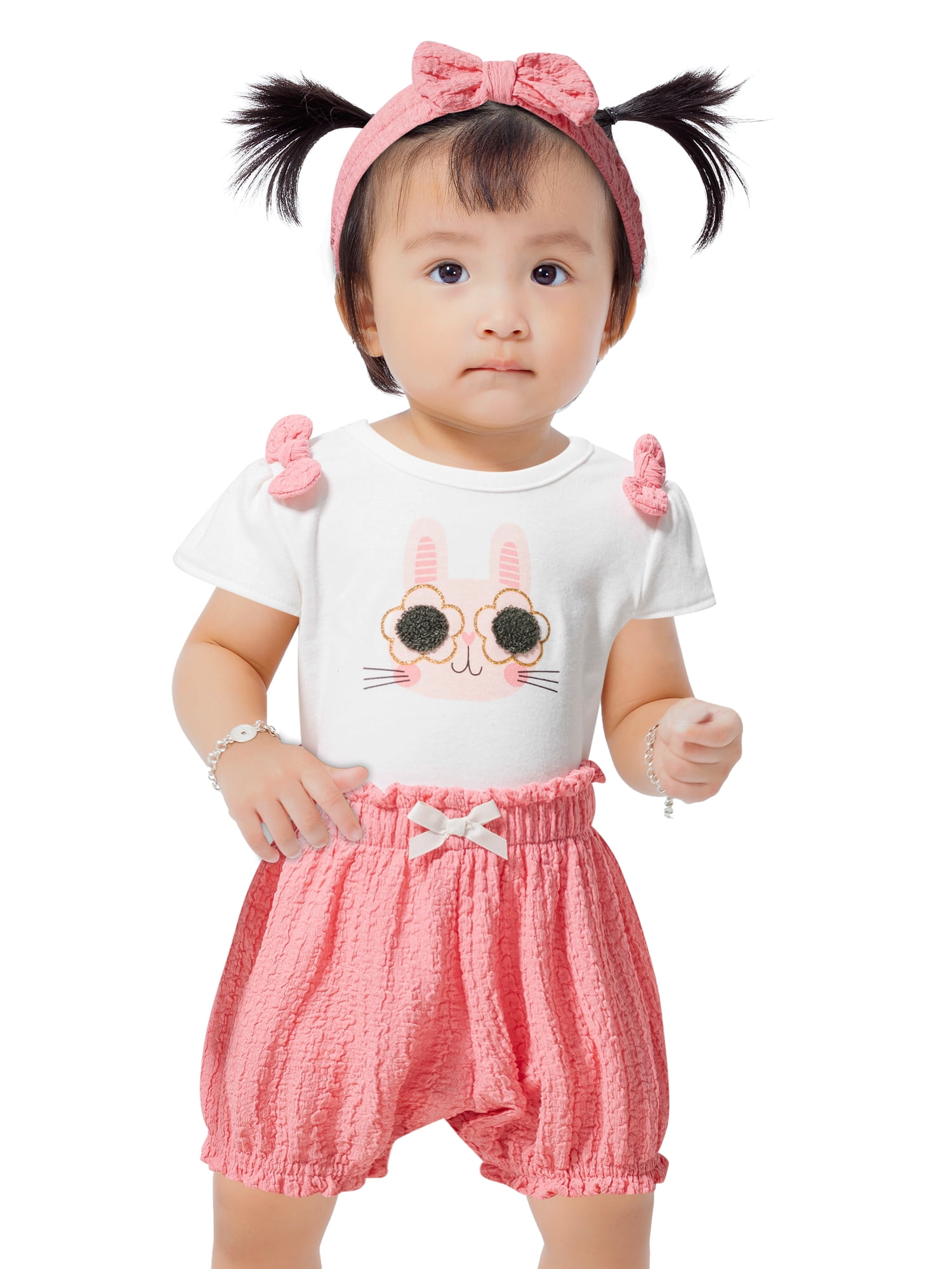 Little Lass Baby Girls' Bodysuit, Bloomer and Pant , 3-Piece Set, Sizes ...