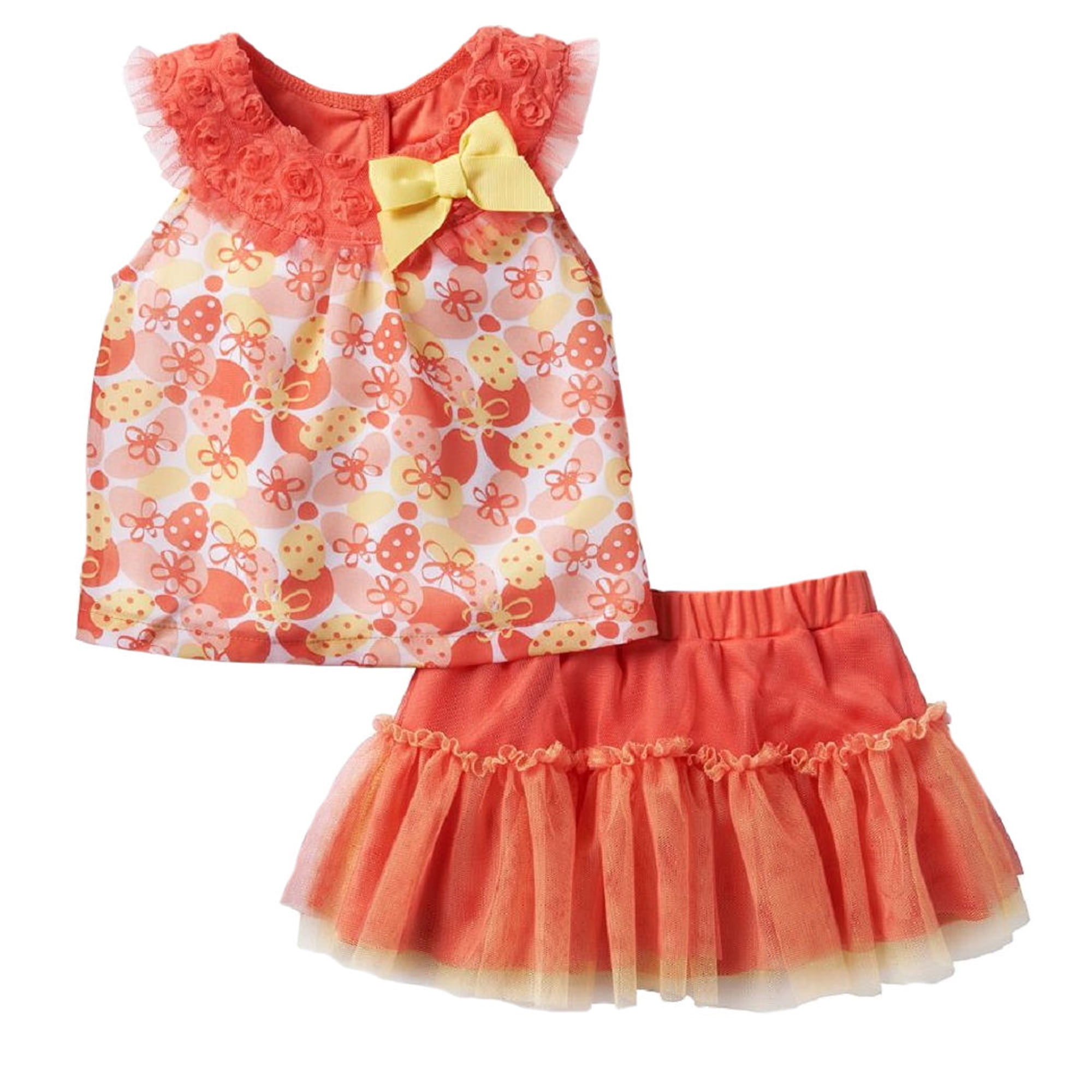 Little Lass Baby Infant Girl's Chiffon Top and Skirt Set (18 Months ...
