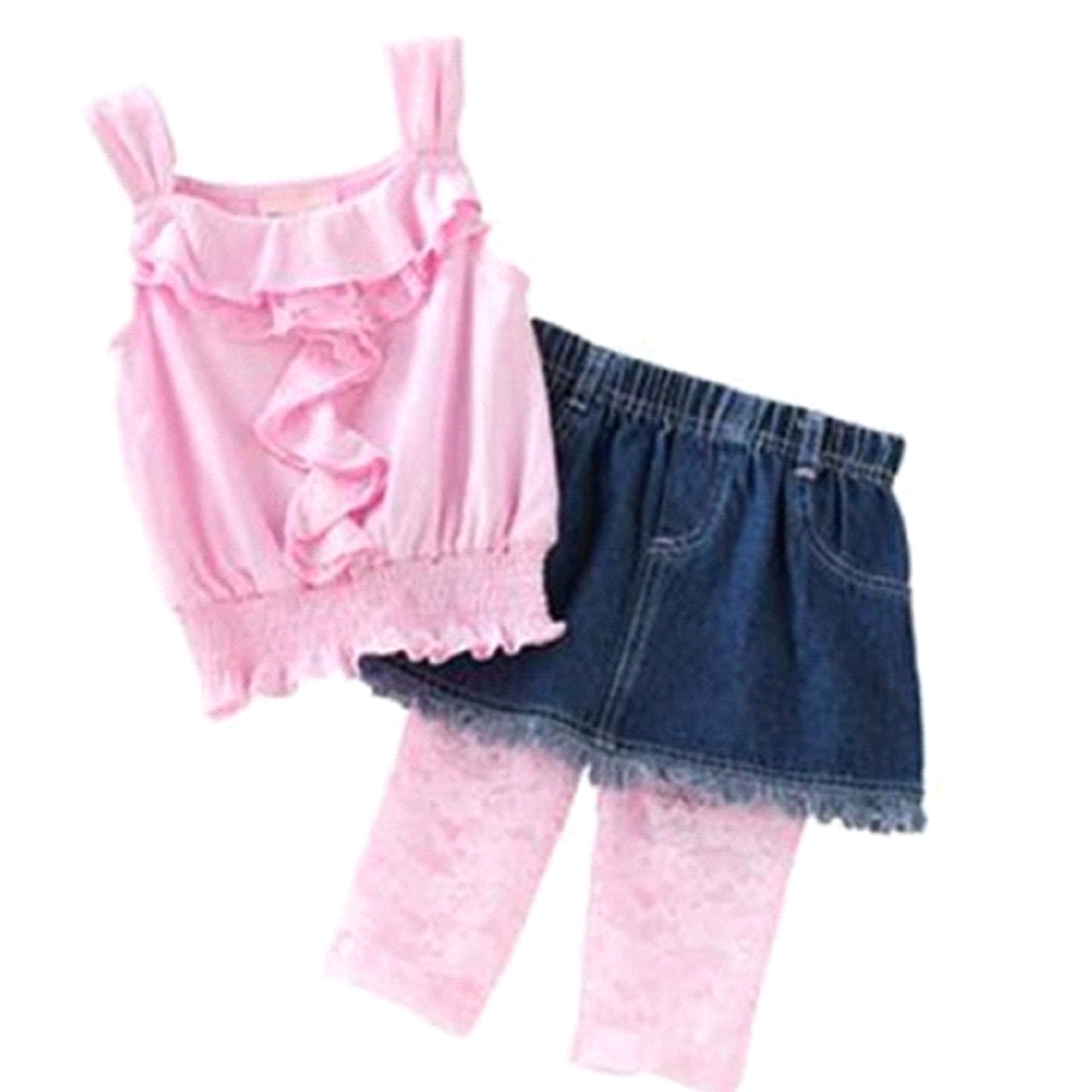 Little Lass Baby Infant Girl's Lace Ruffled Top, Skirt Set (12 Months ...