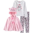 Little Lass Girls 4-6x Kitty 3-Piece Polar Fleece Jacket Set (Pink 4 ...
