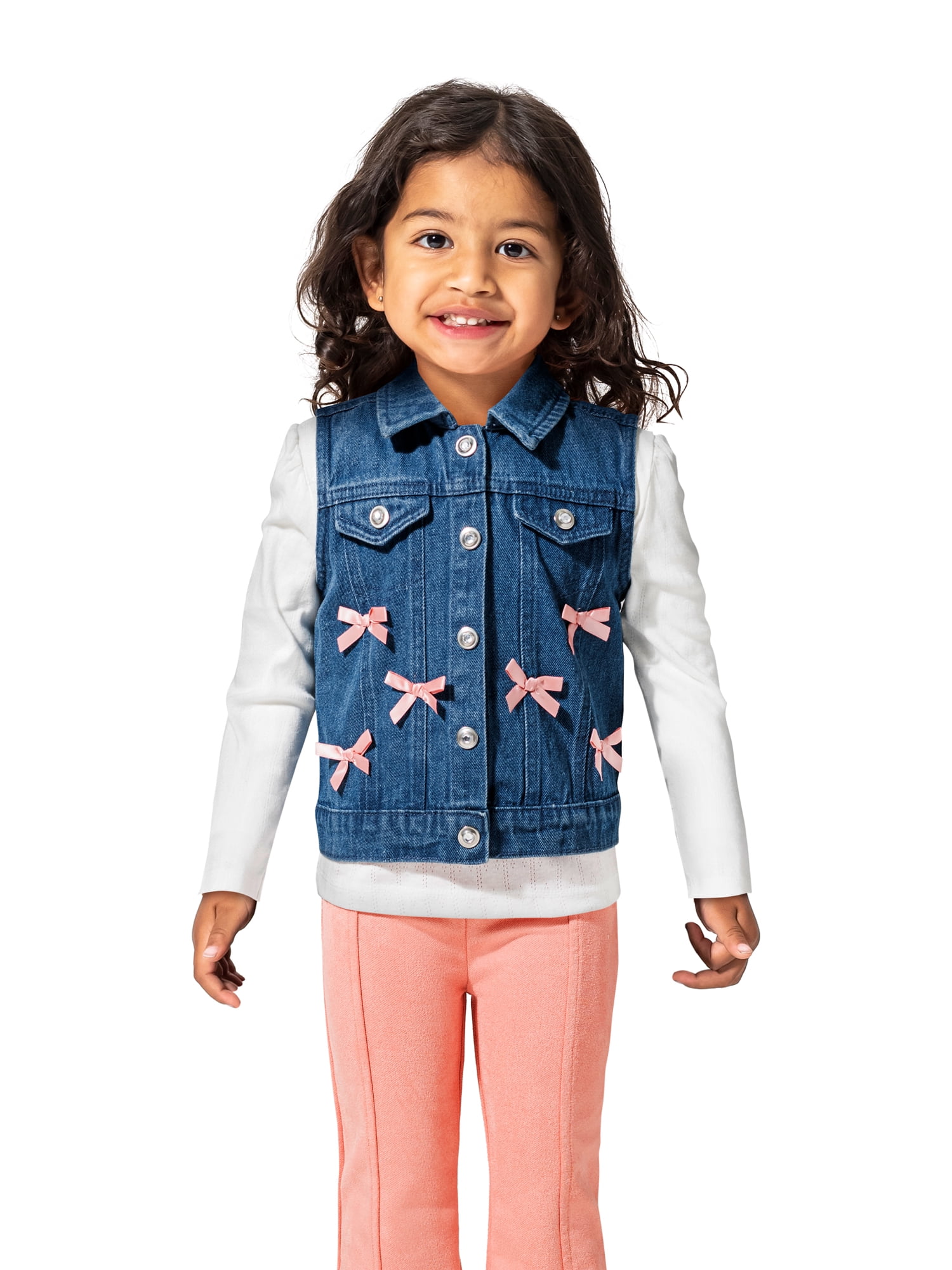 Little Lass Toddler Girl Vest, Tee, and Pant 3-Piece Set, Sizes 2T-4T ...